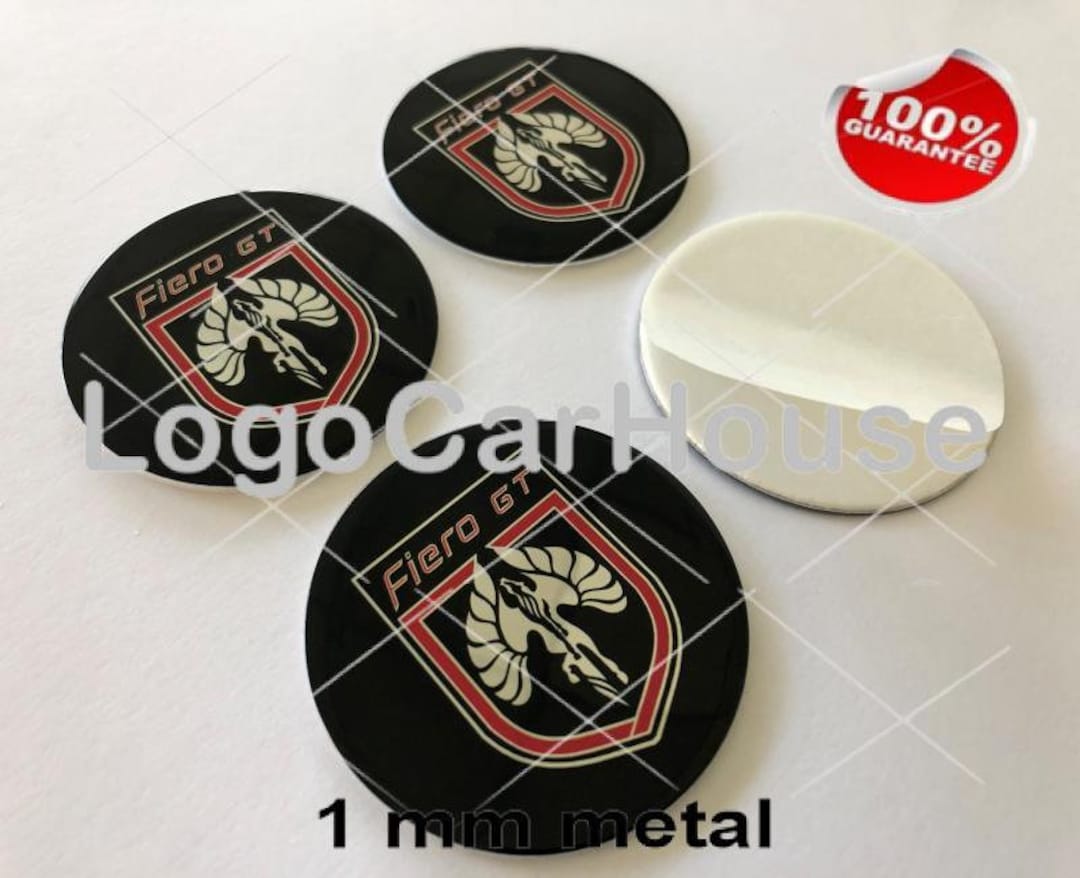 Metal Stickers - Car Wheel Center Cap Stickers - Set of 4 - FIERO GT - Etsy