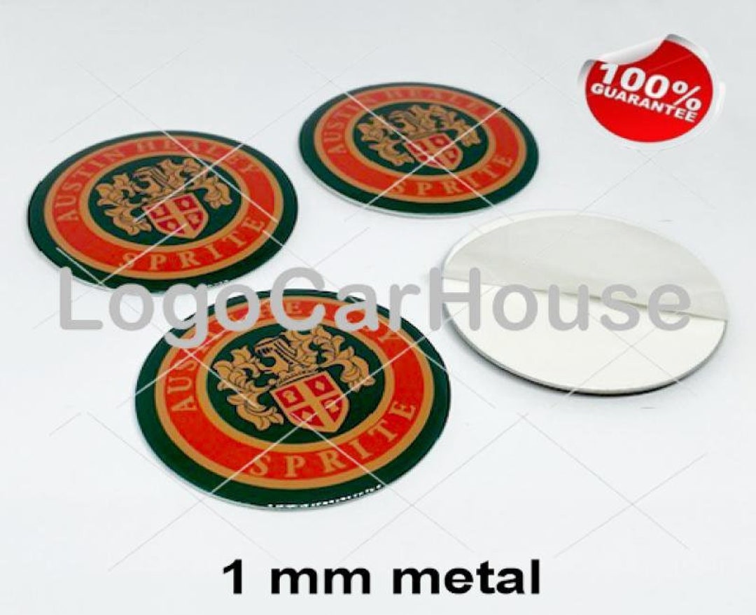 Metal Stickers - Car Wheel Center Cap Stickers Vintage Classic- Set of ...