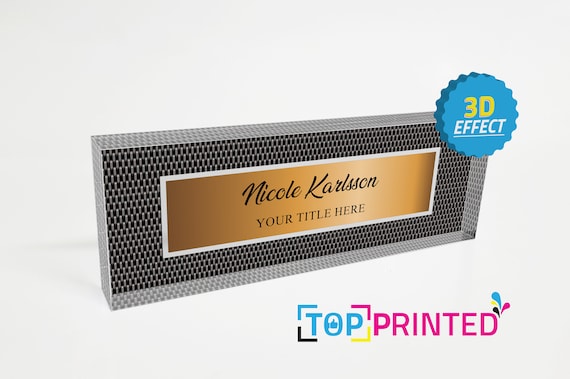 Personalized Acrylic Name Plate Business Card Holder Desk | Etsy