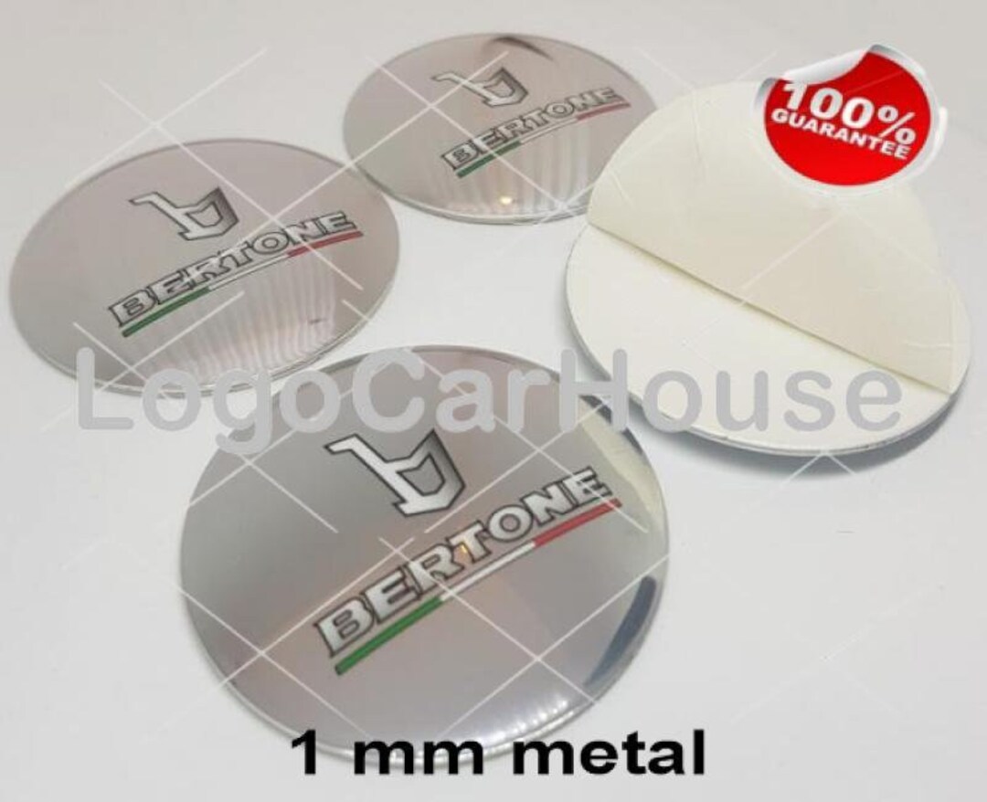 Metal Stickers - Car Wheel Center Cap Stickers - Set of 4 - Bertone S5 ...