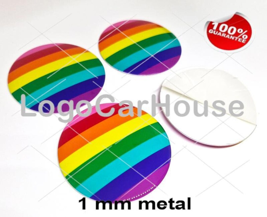 Metal Stickers - Car Wheel Center Cap Stickers - Set of 4 - LGBT S2 - Etsy