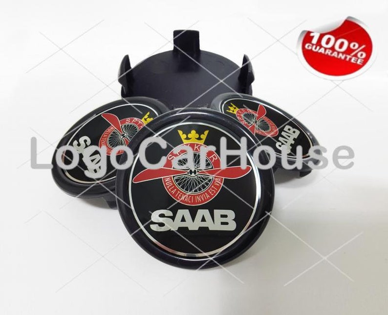 Wheels Center Caps Vintage Classic Caps 4pcs Fit SAAB S13 SPYKER Black ...