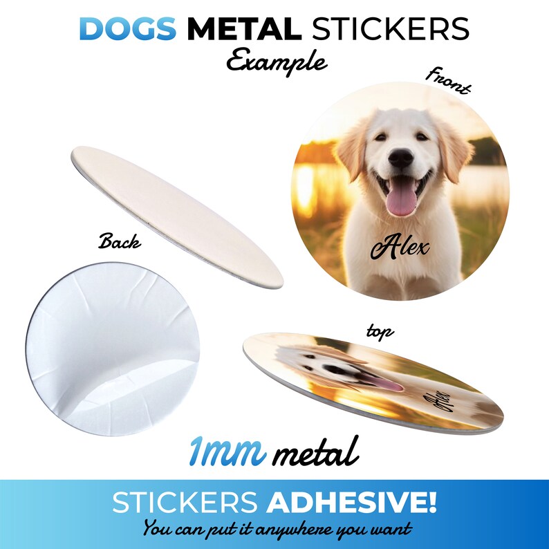 Metal Custom Stickers Animals / Cats / Dogs / Pets / Bat / Bear / Fish ...