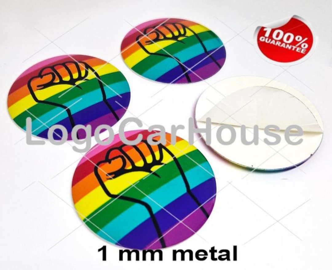 Metal Stickers - Car Wheel Center Cap Stickers - Set of 4 - LGBT S4 ...