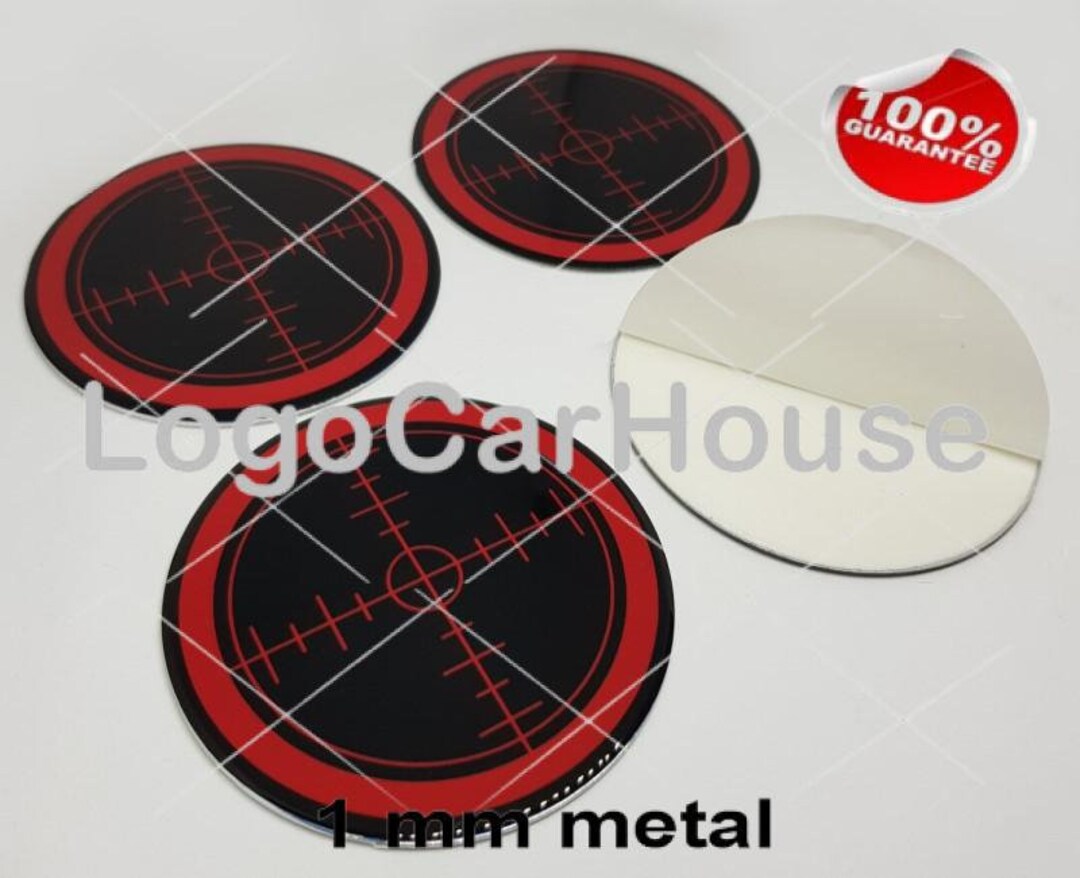 Metal Stickers - Car Wheel Center Cap Stickers - Set of 4 - TARGET S1 ...
