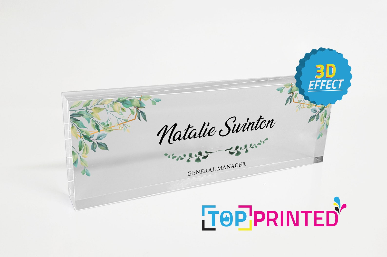 Personalized Acrylic Name Plate Business Card Holder Desk - Etsy