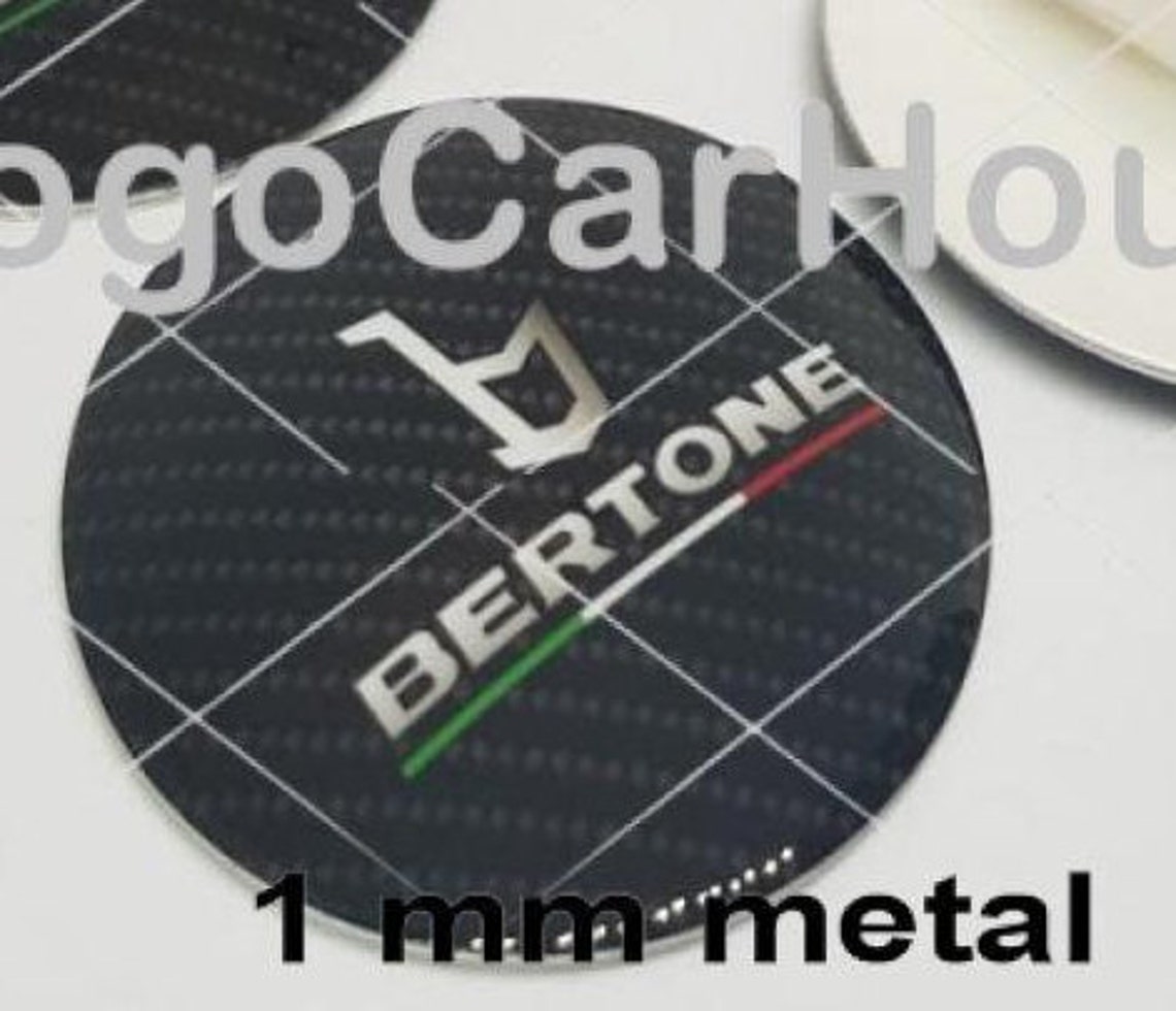 Metal Stickers - Car Wheel Center Cap Stickers - Set of 4 - Bertone S11 ...