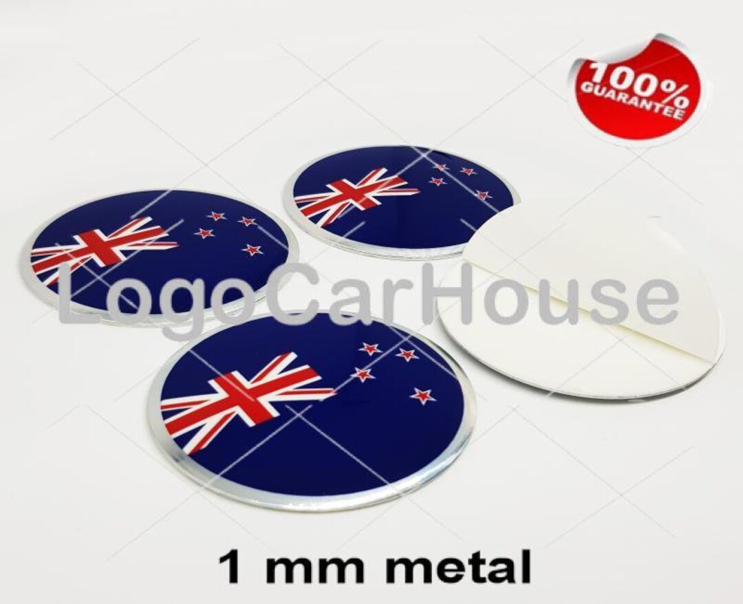 Metal Stickers - Car Wheel Center Cap Stickers - Set of 4 - FLAG NEW ...