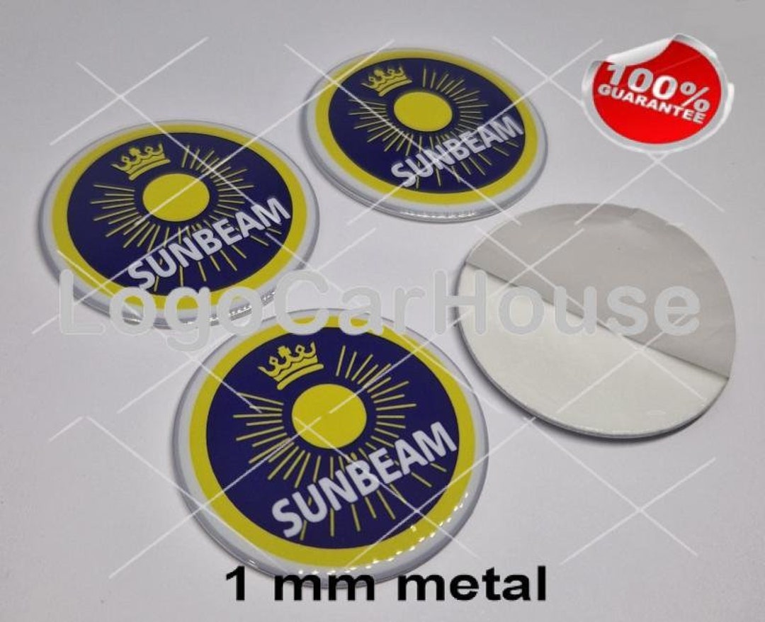 Metal Stickers - Car Wheel Center Cap Stickers - Set of 4 - SUNBEAM 2 ...