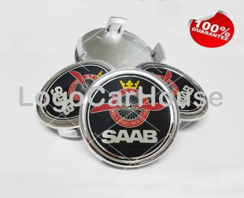 Wheels Center Caps Vintage Classic Caps 4pcs Fit SAAB S13 SPYKER Black ...