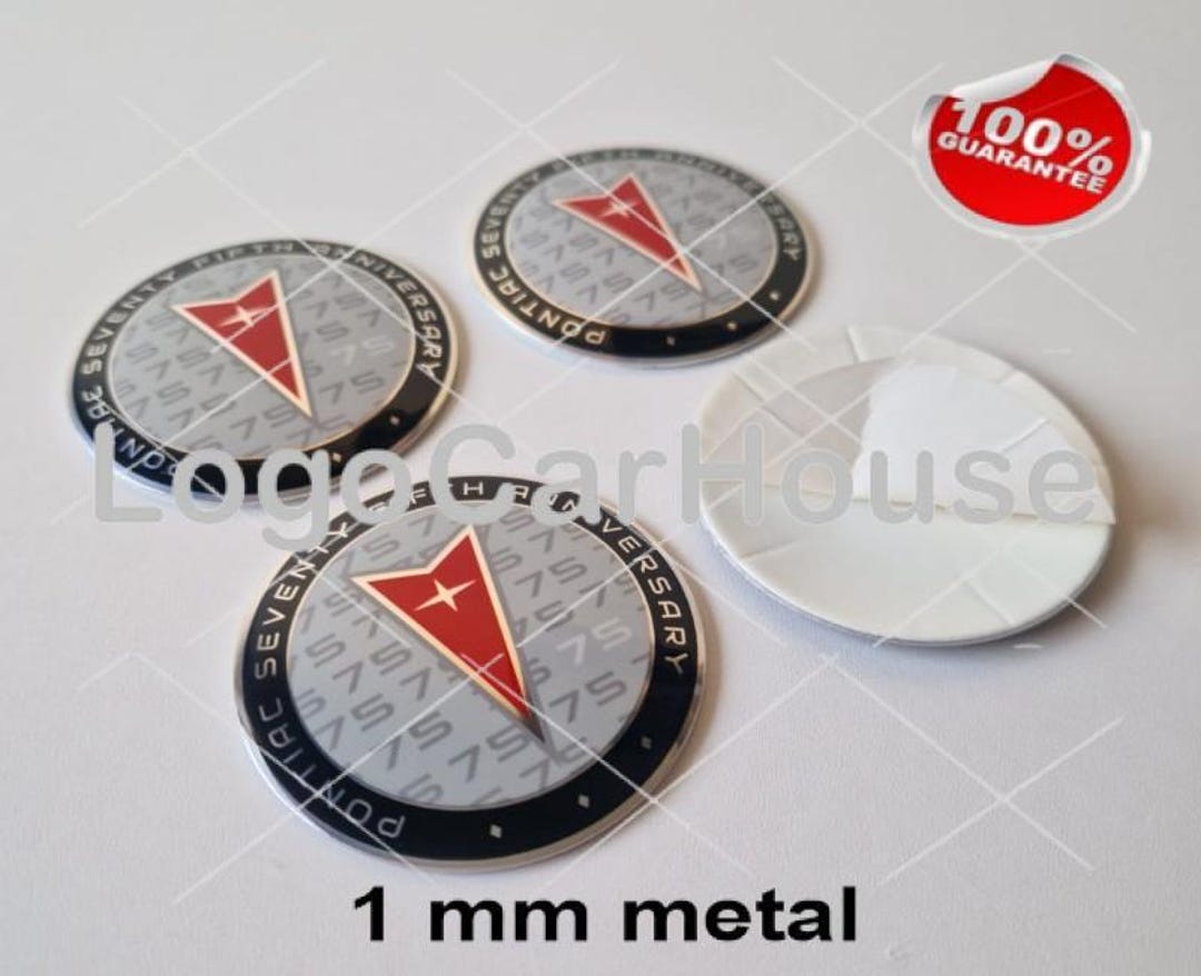 Metal Stickers - Car Wheel Center Cap Stickers - Set of 4 - PONTIAC 7 ...