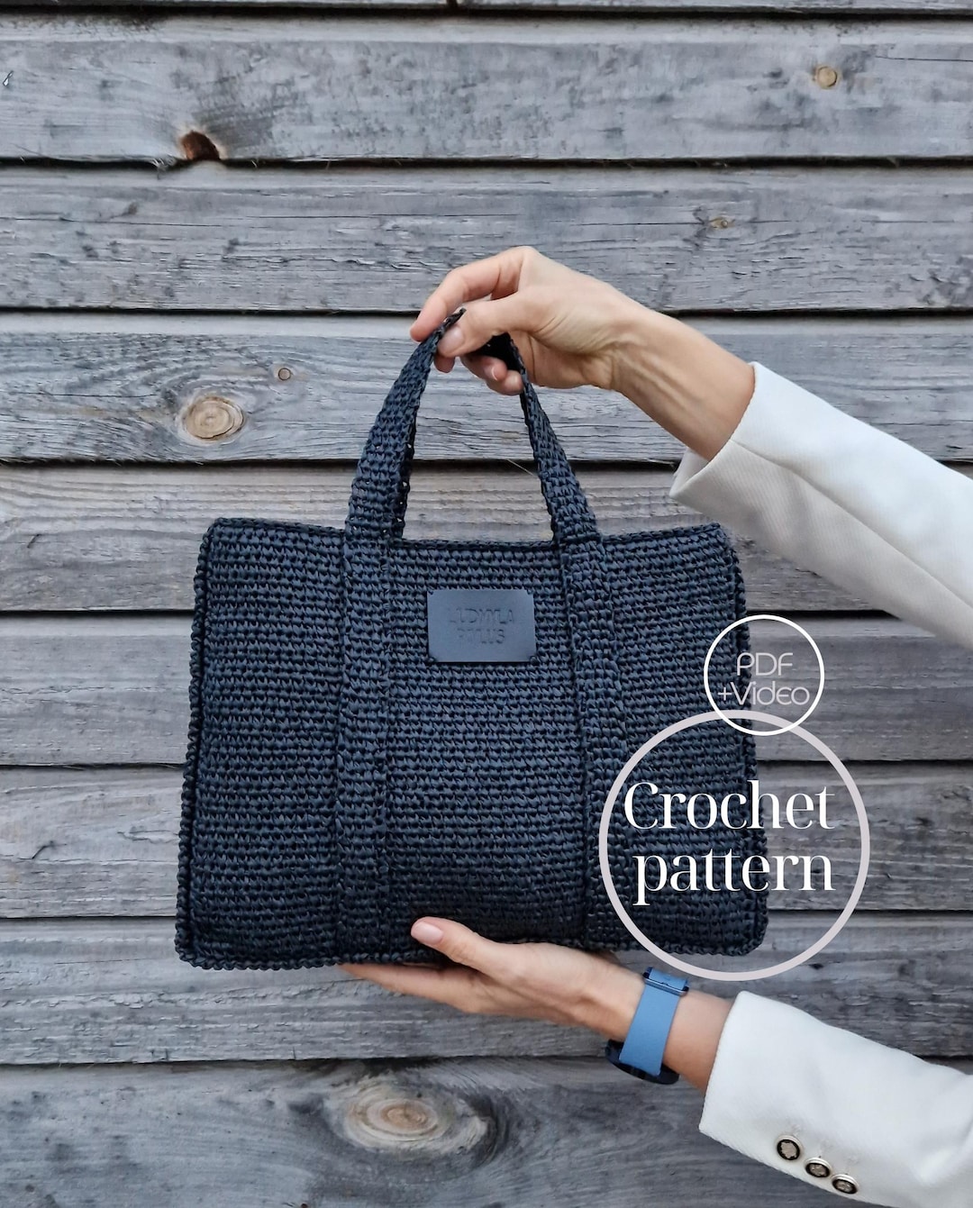 Raffia Crochet Bag Pattern: Easy DIY Tote (PDF + Video) - Etsy