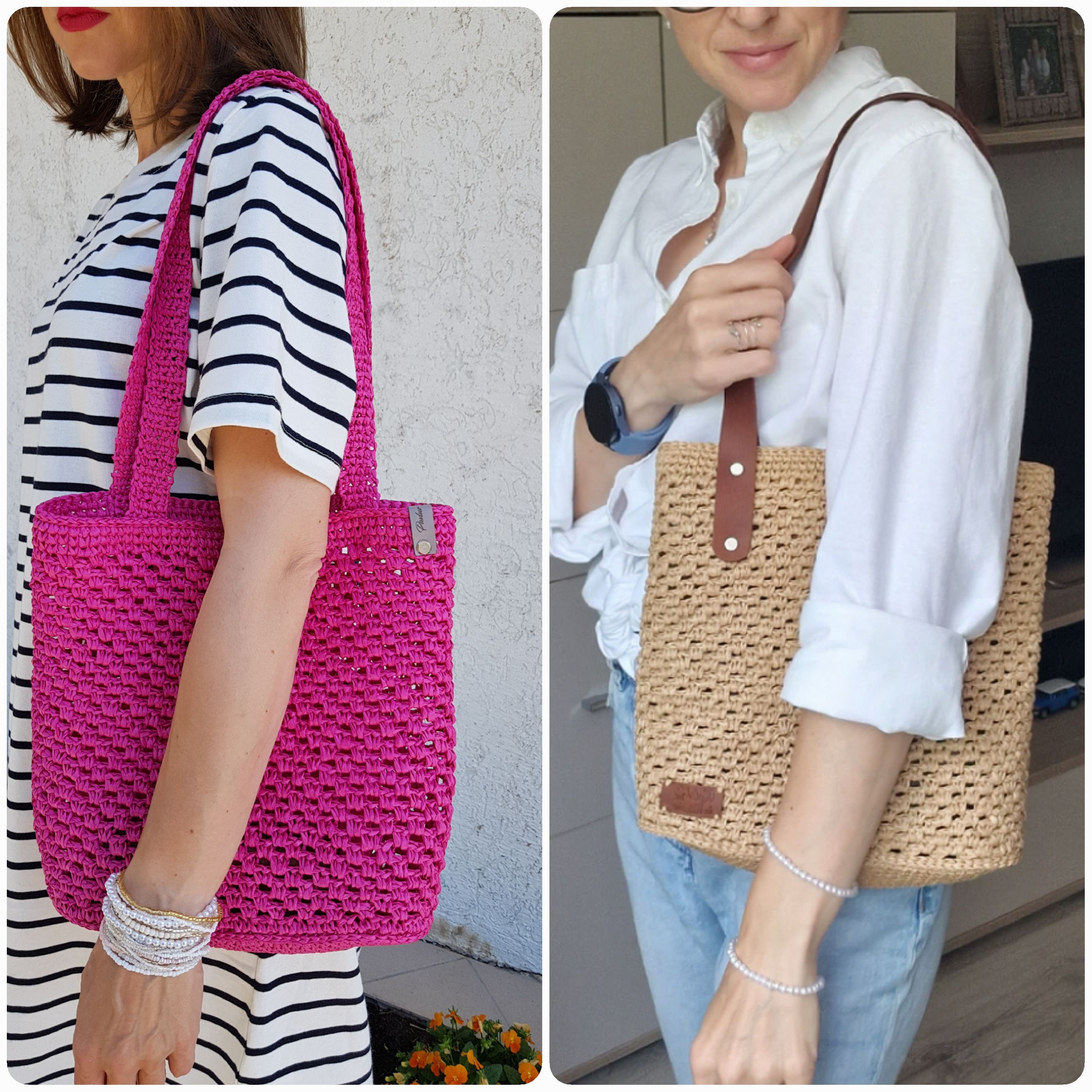 Medium Beach Raffia Bag - Etsy