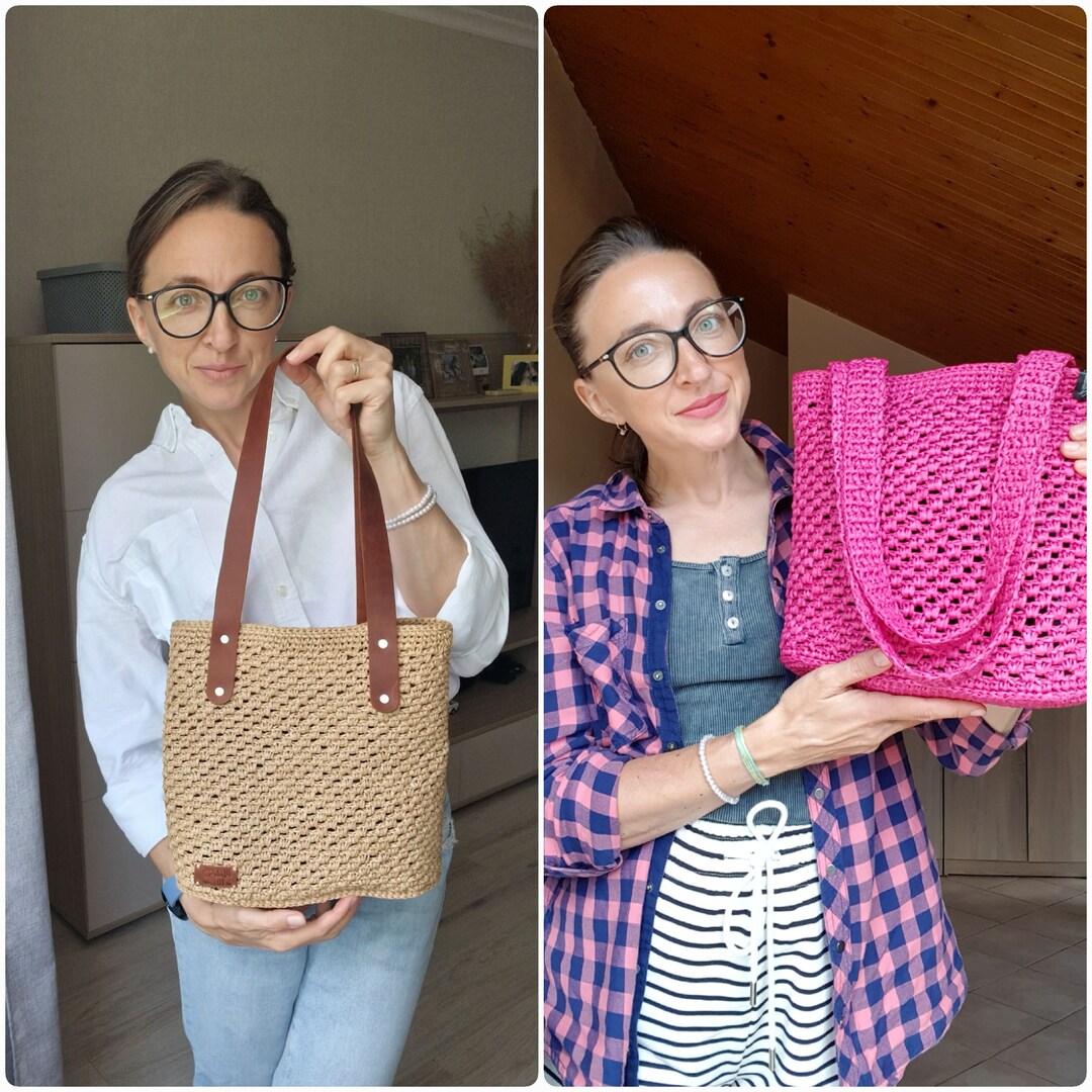 Medium Beach Raffia Bag - Etsy