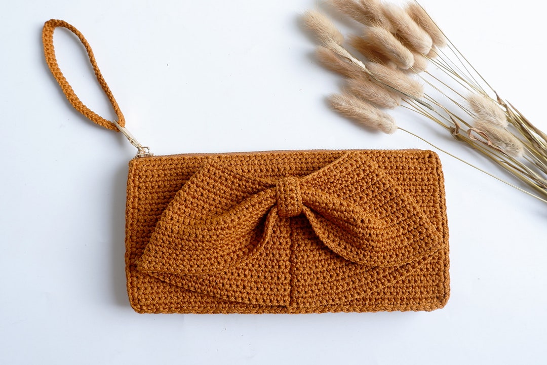 BOW Crochet Bag Pattern | Crochet Clutch Bag | Crochet Cross Body Bag ...