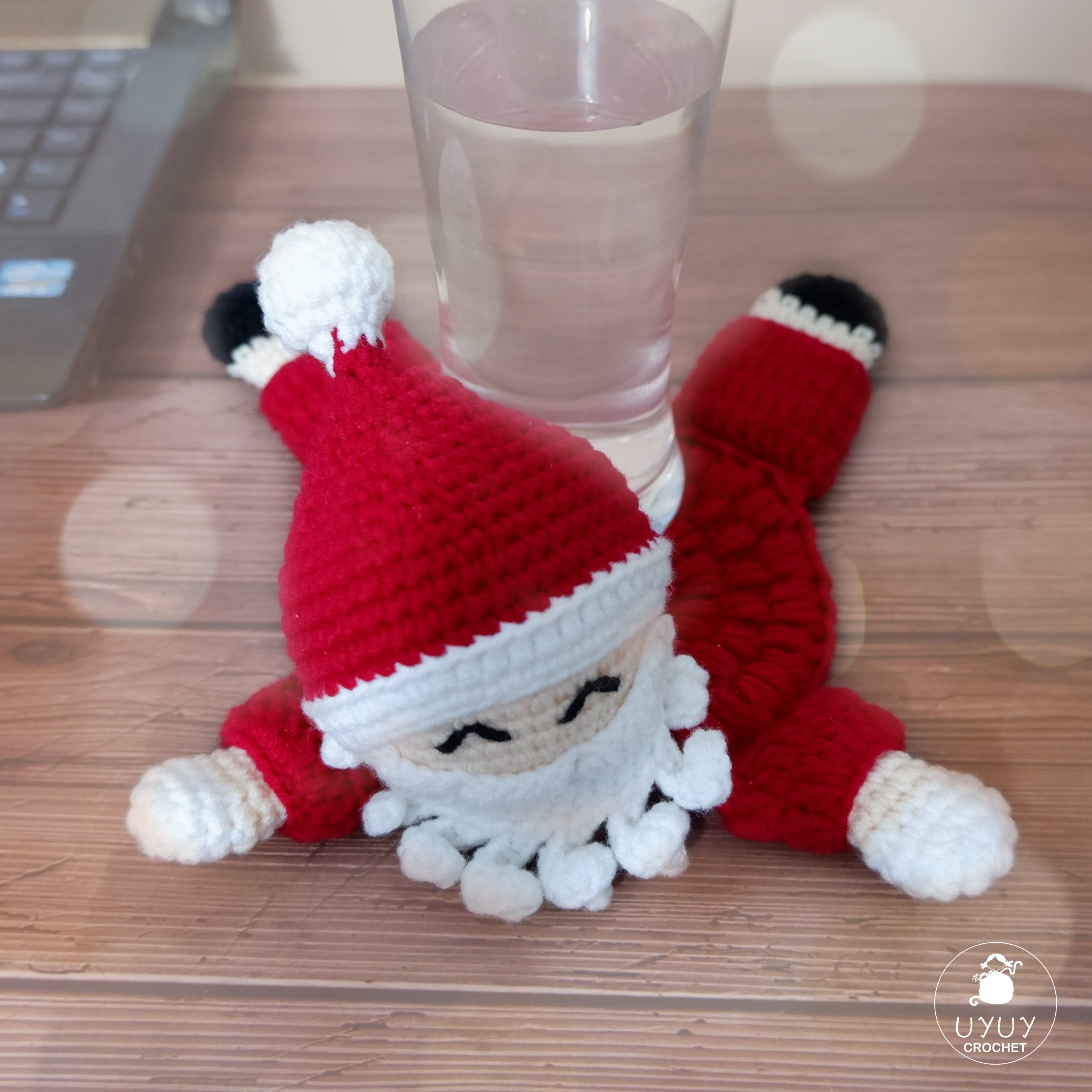 Crochet Coasters Pattern Santa Crochet Coaster Crochet - Etsy