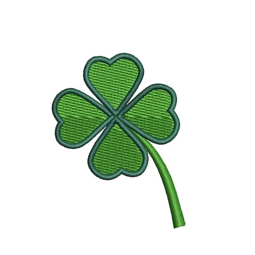 Clover 4 Leaf Embroidery Design. Clover Embroidery Design. - Etsy