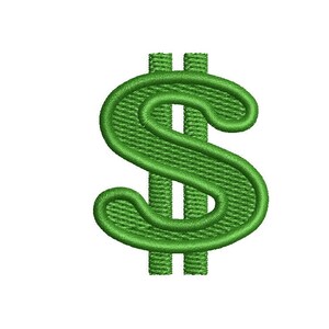 Dollar Sign-money Sign Embroidery Design - Etsy