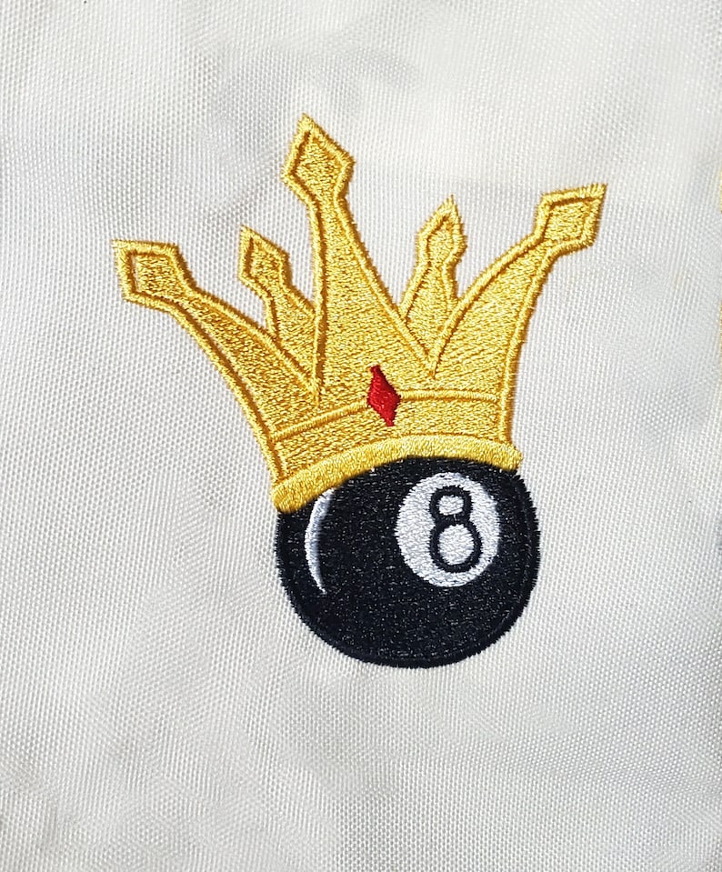 8ball Crown Embroidery Design/ Pool Ball Embroidery - Etsy