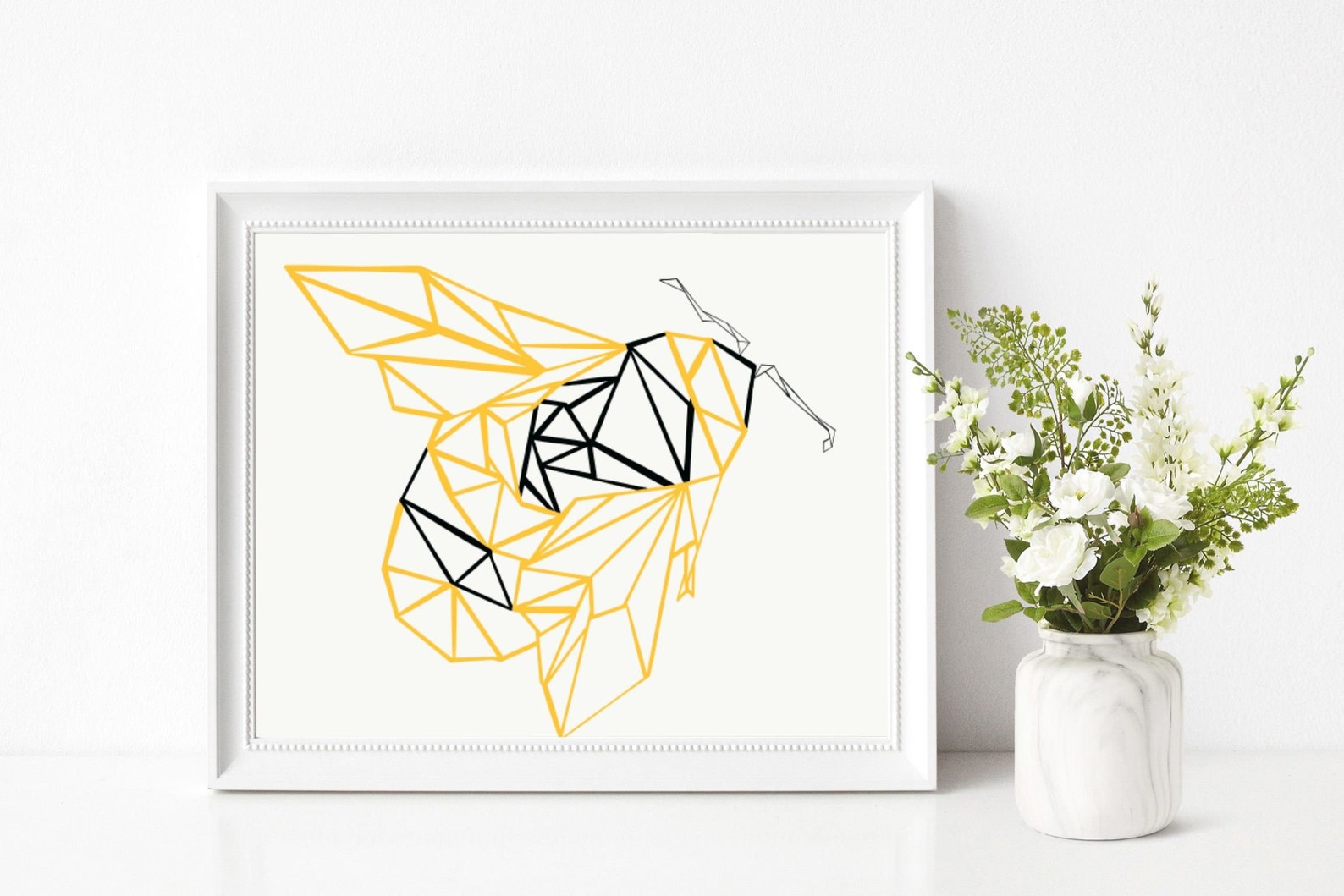 Bumble Bee Print Wall Art Digital Print Instant Download Geometric Art ...