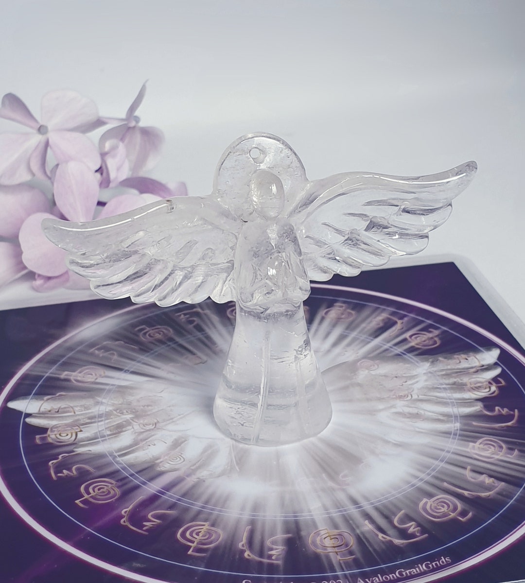 Crystal Angel Clear Quartz 2inch Unique Meditation Pocket Angel ...