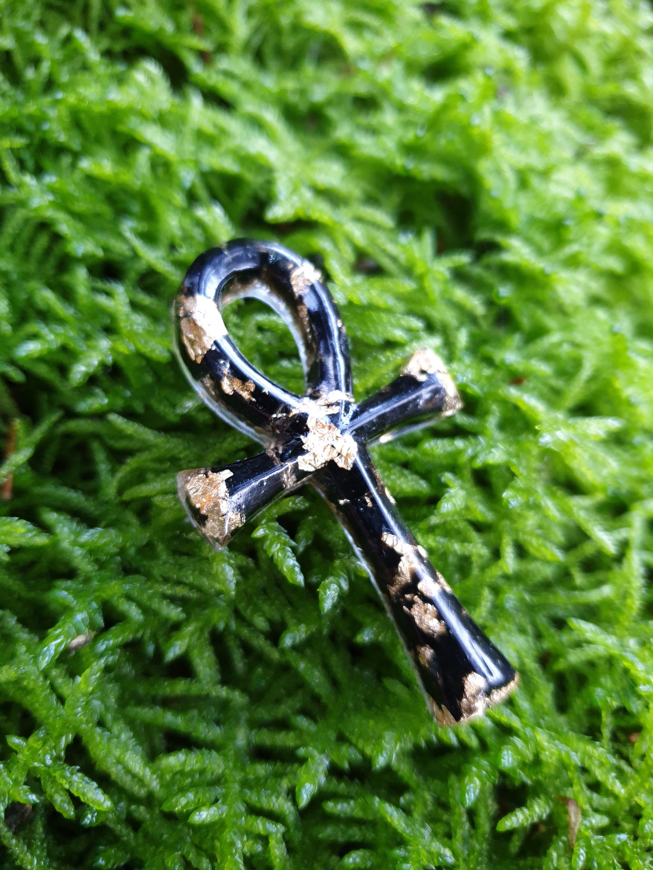 Black Tourmaline Egyptian Ankh Orgone/ Ankh Pendant-black Tourmaline ...