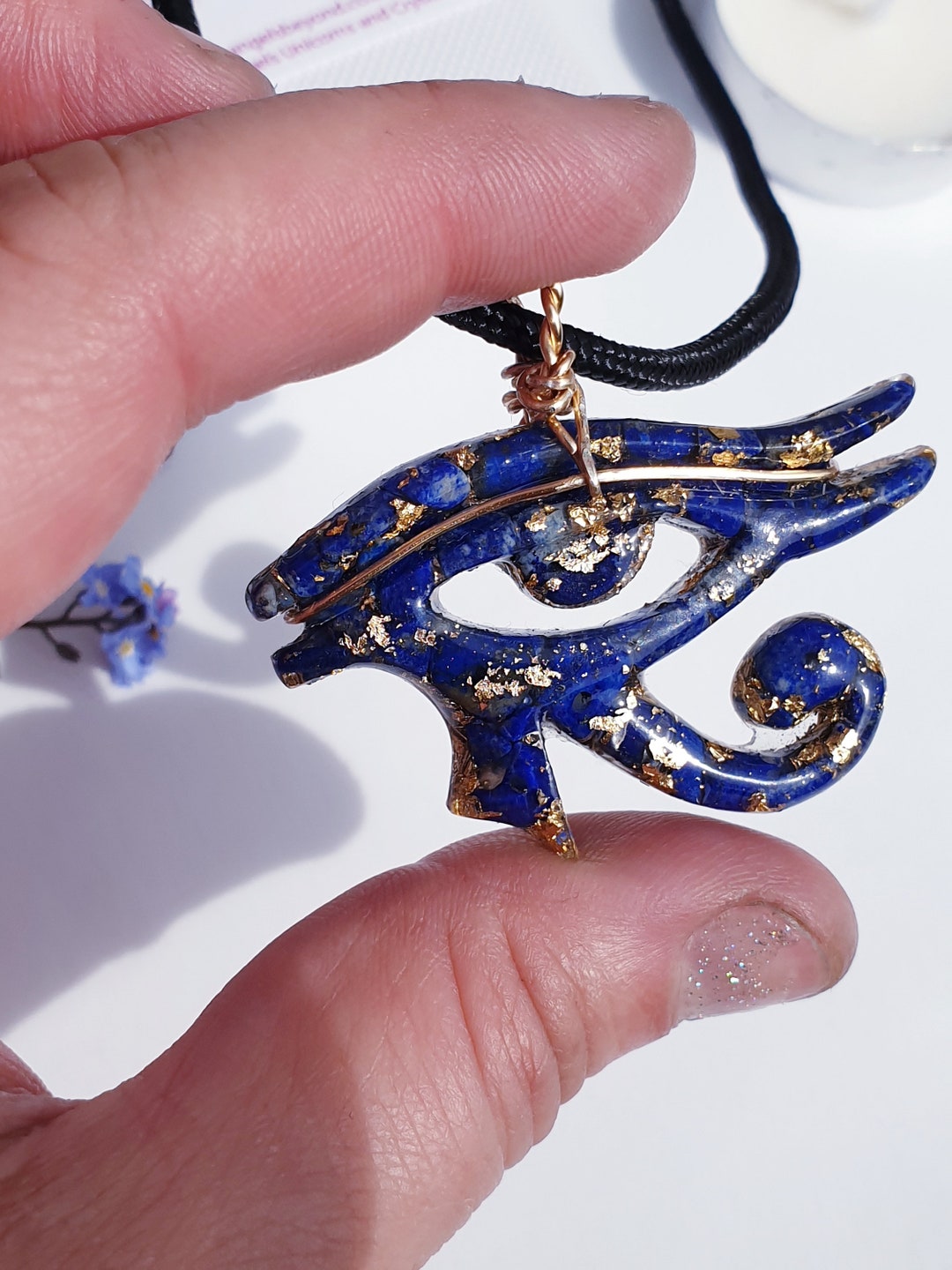 Lapis Eye of HORUS Egyptian Orgone/ Eye of Horus Pendant-lapis Lazuli ...