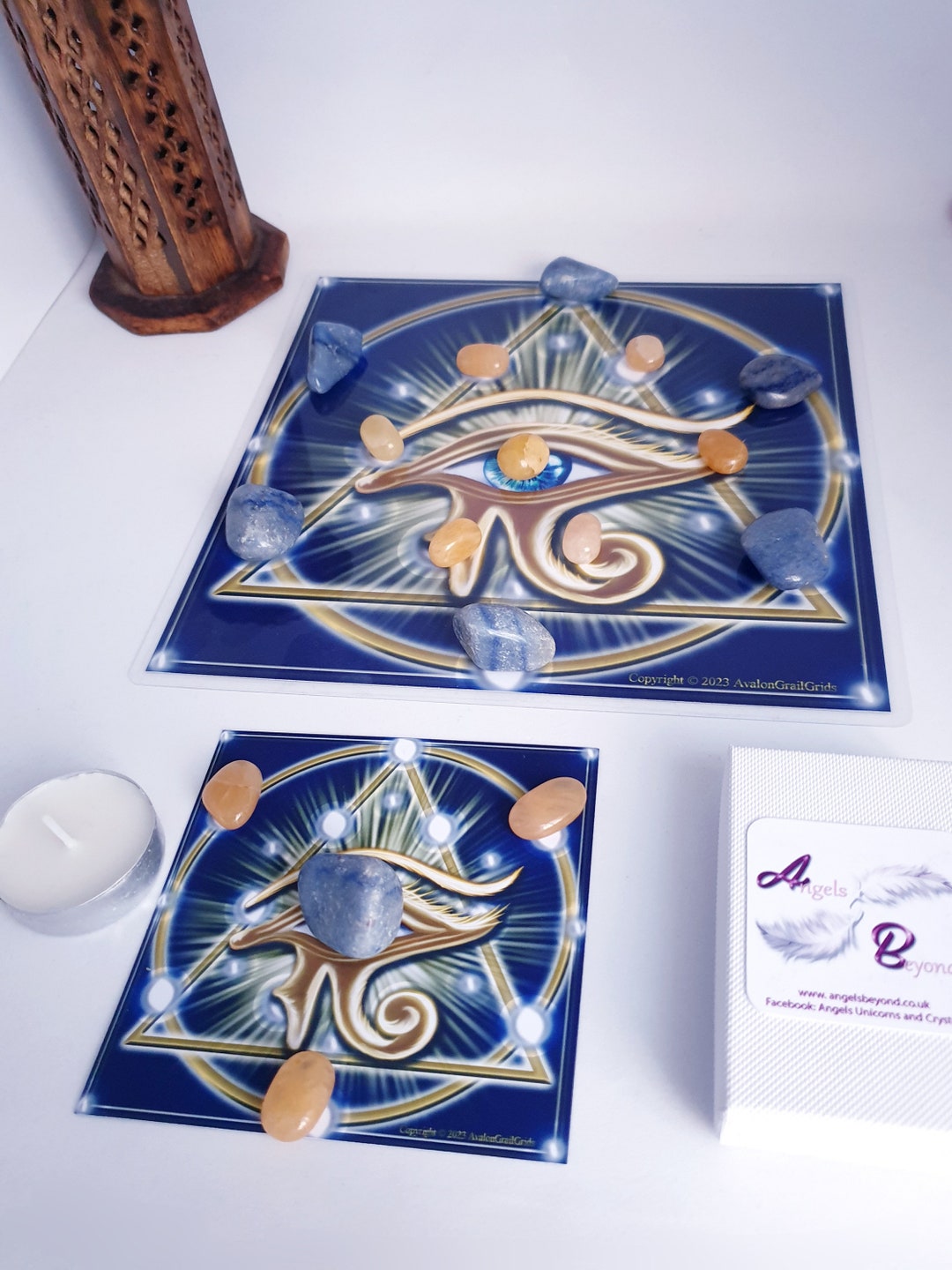 Eye of Horus Protection Crystal Grid/ Manifesting Crystal Grid/altar ...