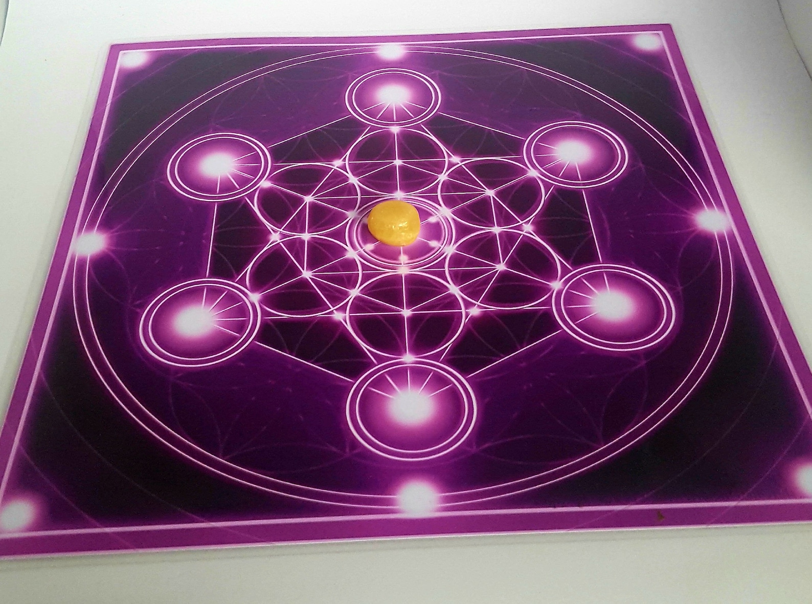 Metatron's Cube Violet Flame Crystal Grid/ Manifesting Crystal Grid ...