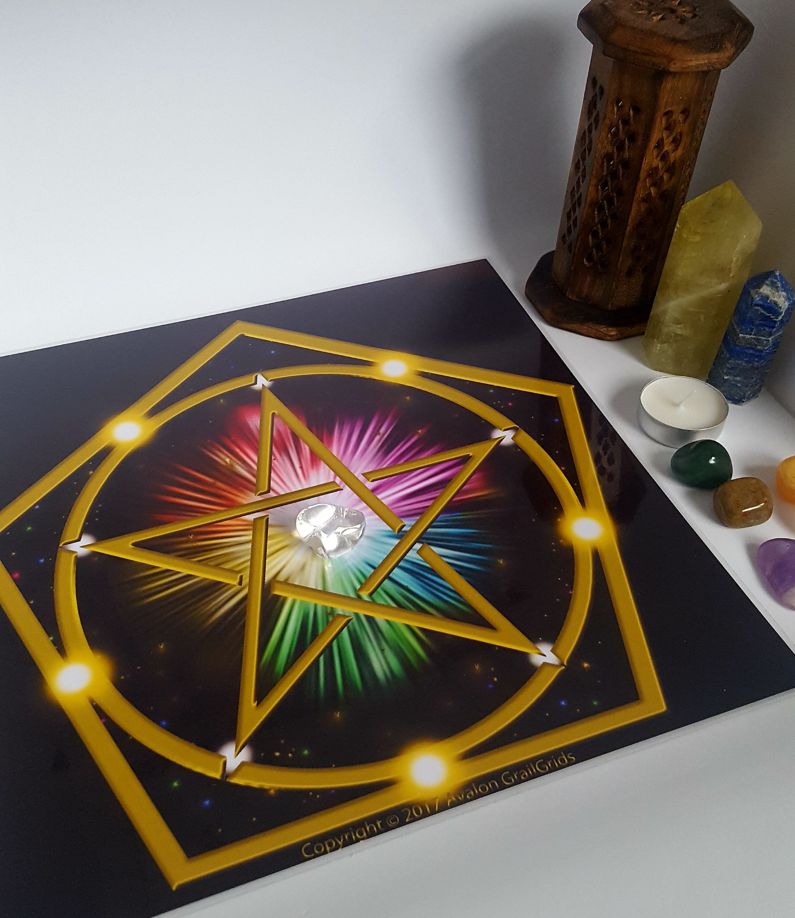 Pentagram Crystal Grid/wiccan Manifesting Crystal Grid/witch - Etsy UK