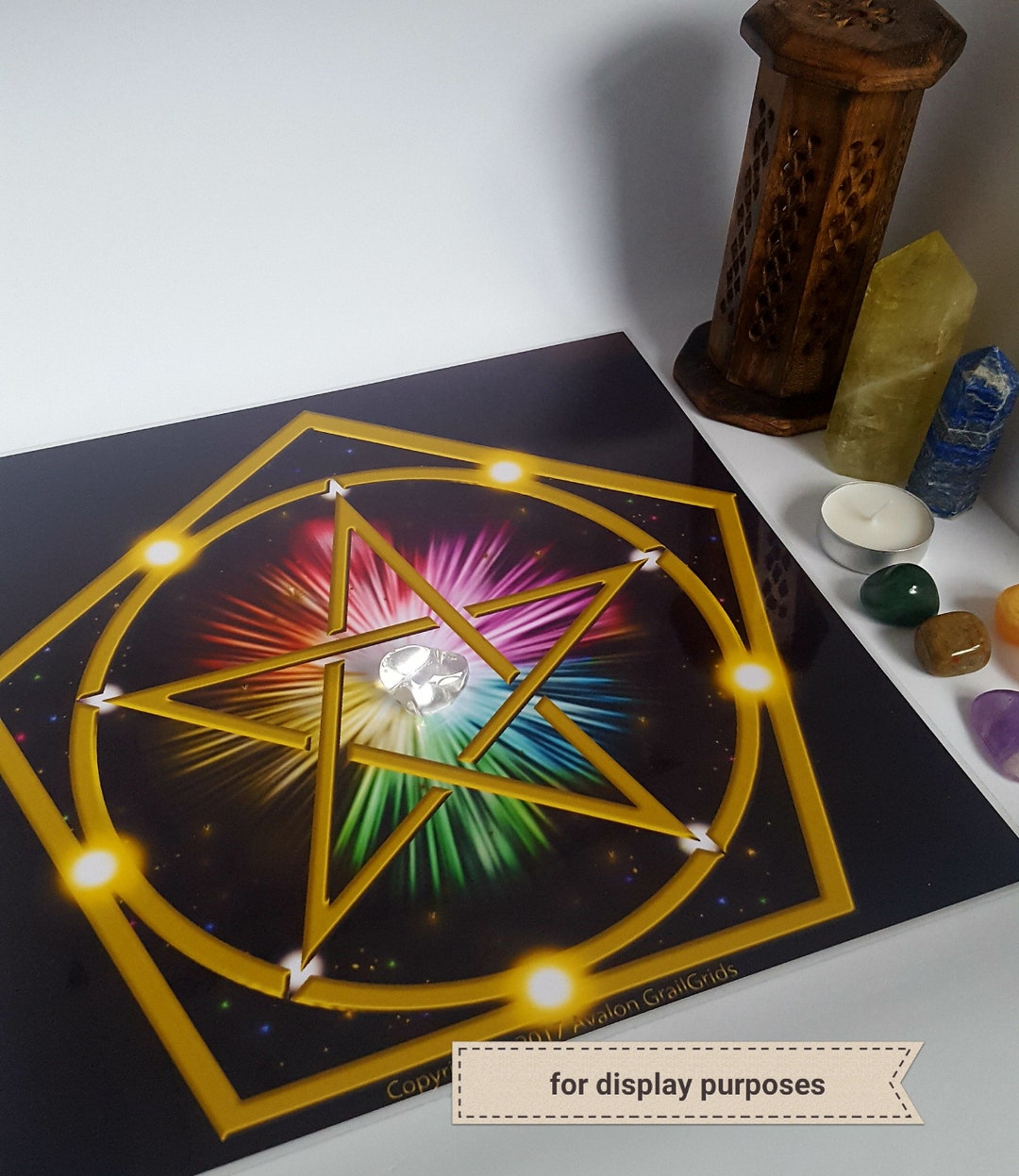 Pentagram Crystal Grid/wiccan Manifesting Crystal Grid/witch - Etsy UK
