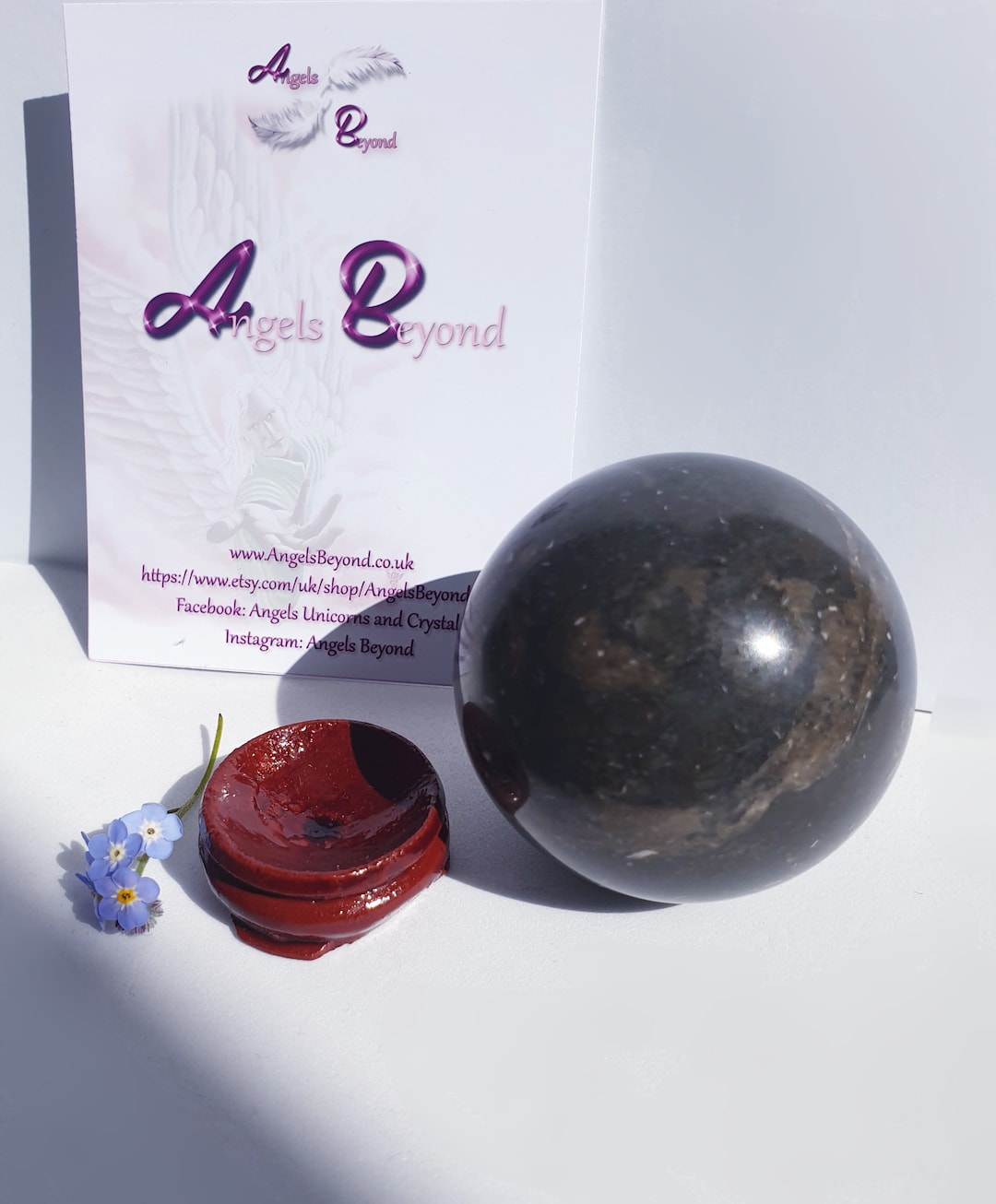 Avalon Stone Sphere 50mm/ Handcarved Natural Meditation Crystal Sphere ...