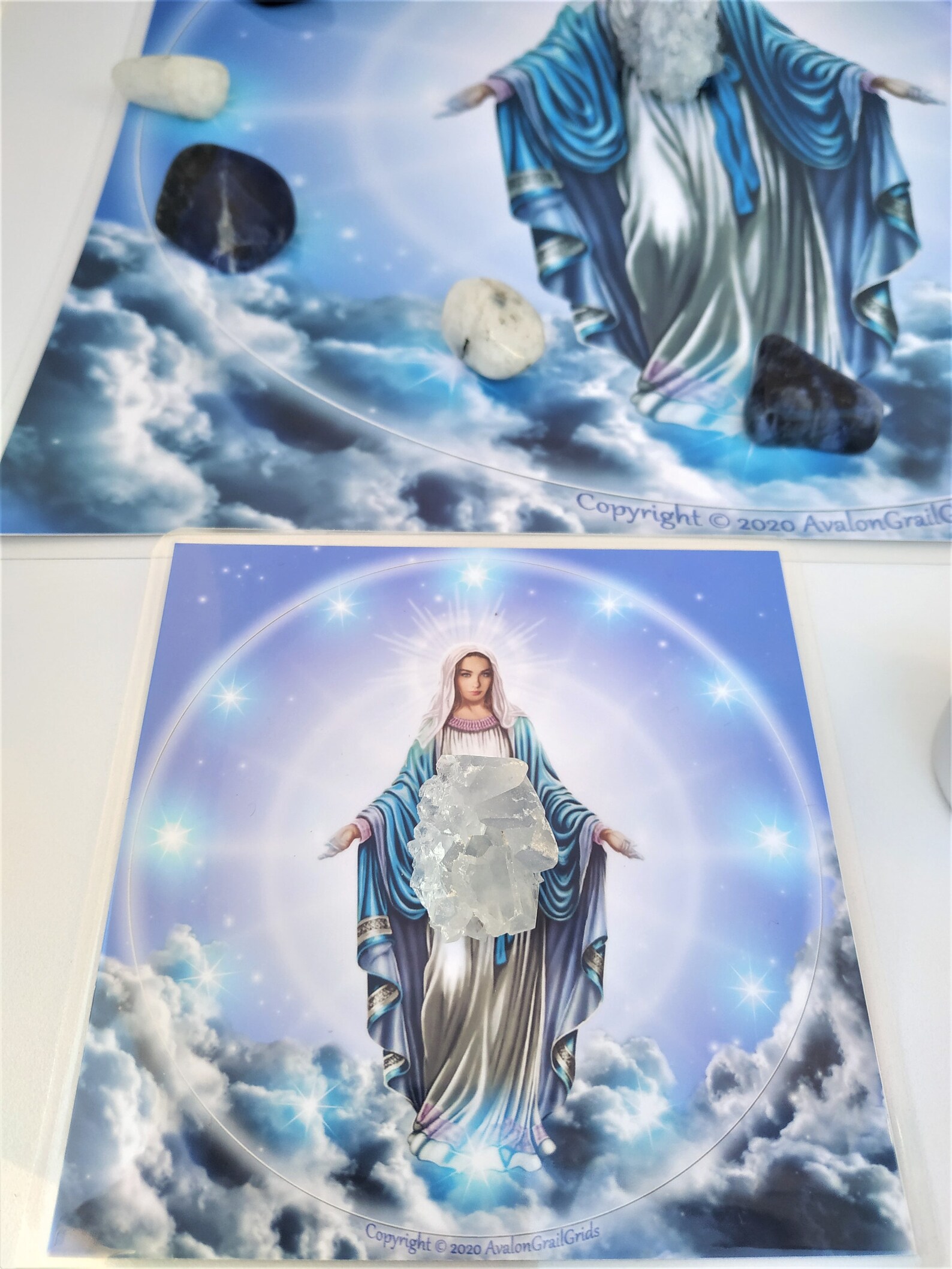 Mother Mary Manifesting Crystal Grid/ Altar Charging Crystals - Etsy