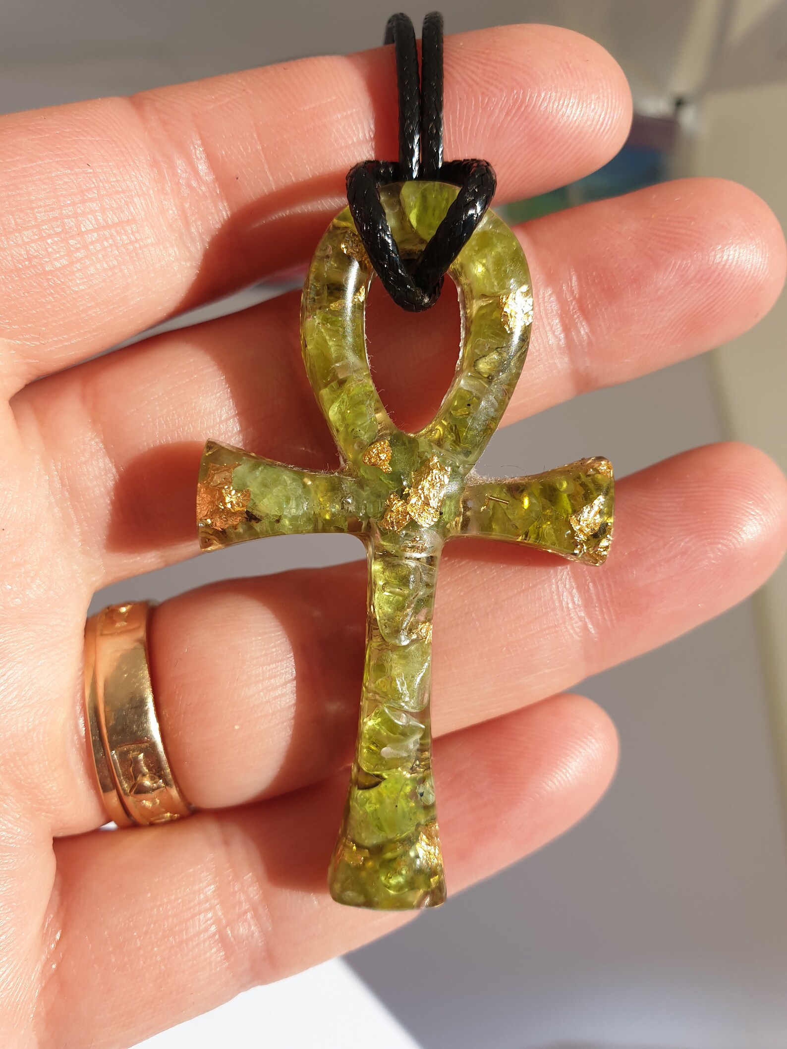 Peridot Egyptian Ankh Orgone Pendant/ Positive Manifestation - Etsy UK