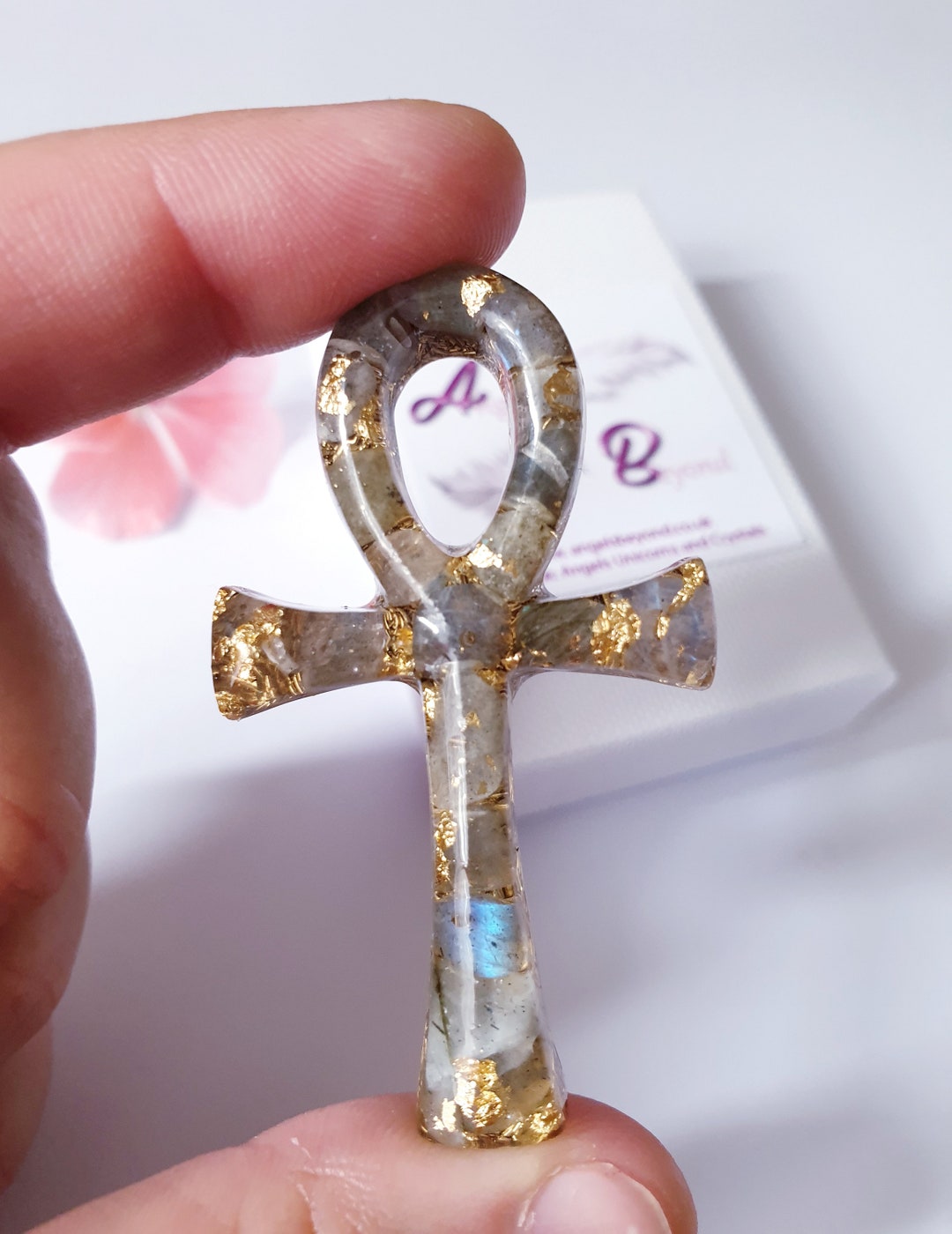 Labradorite Egyptian Ankh Orgone, Handmade Ankh Pendant With ...