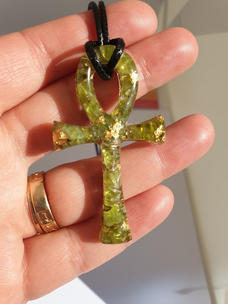 Peridot Egyptian Ankh Orgone Pendant/ Positive Manifestation - Etsy UK