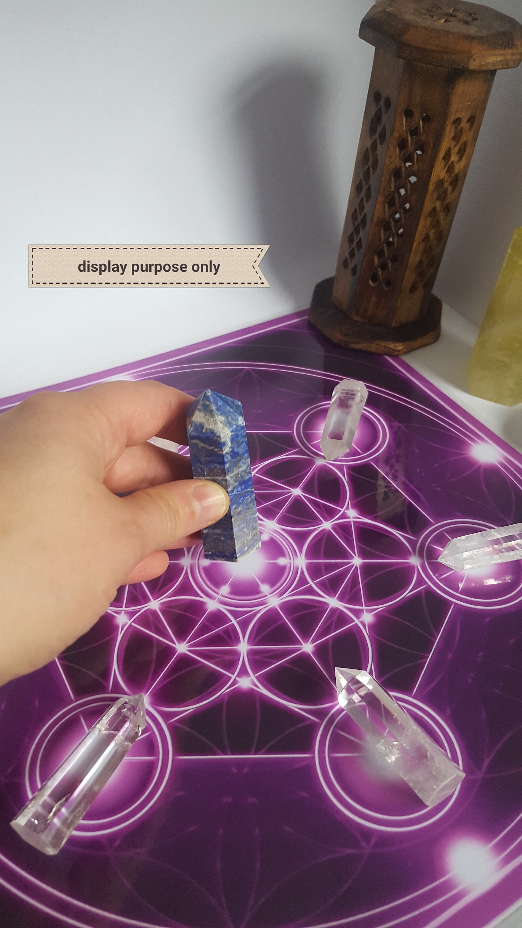 Metatron's Cube Violet Flame Crystal Grid/ Manifesting Crystal Grid ...