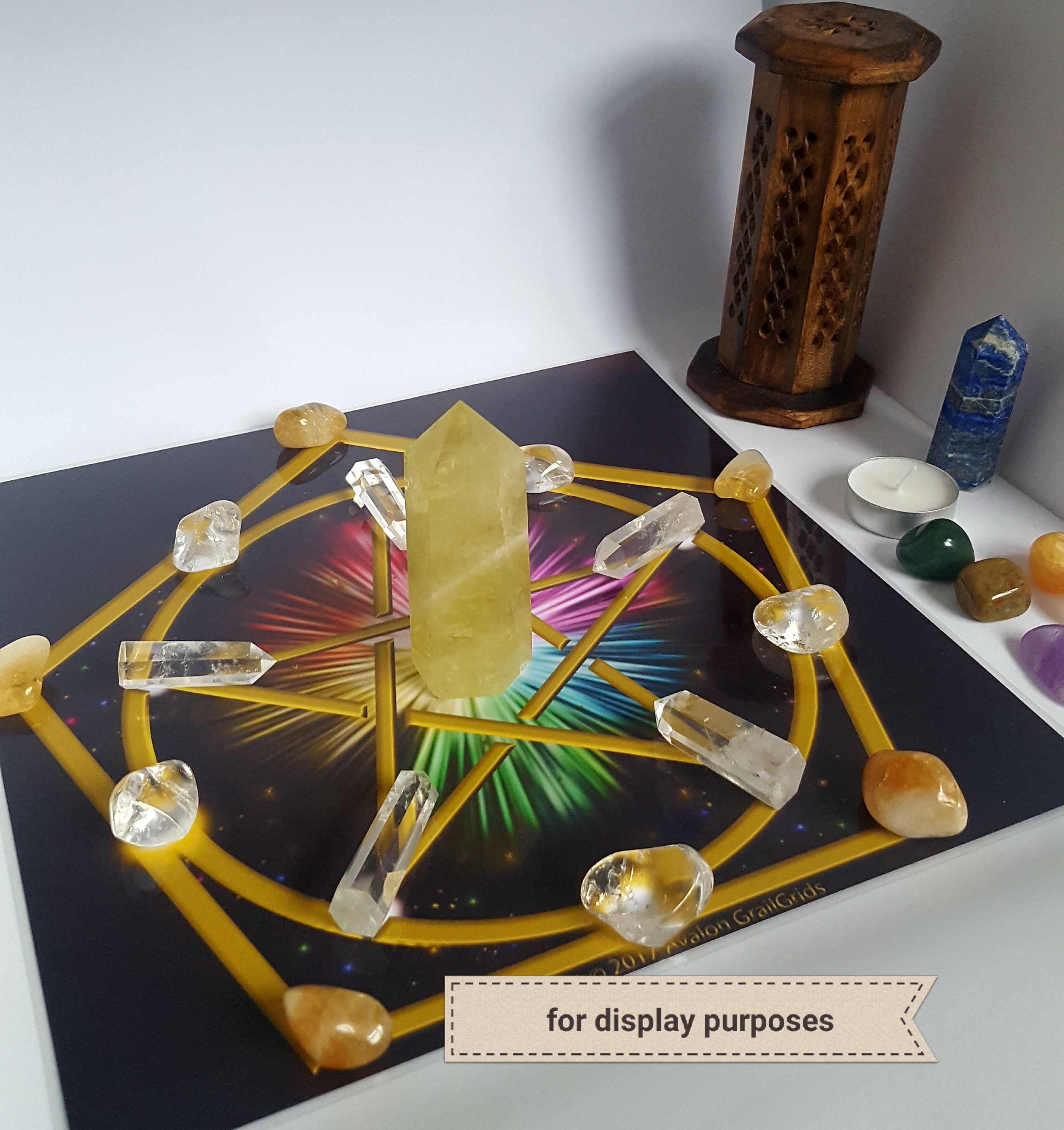 Pentagram Crystal Grid/wiccan Manifesting Crystal Grid/witch - Etsy UK
