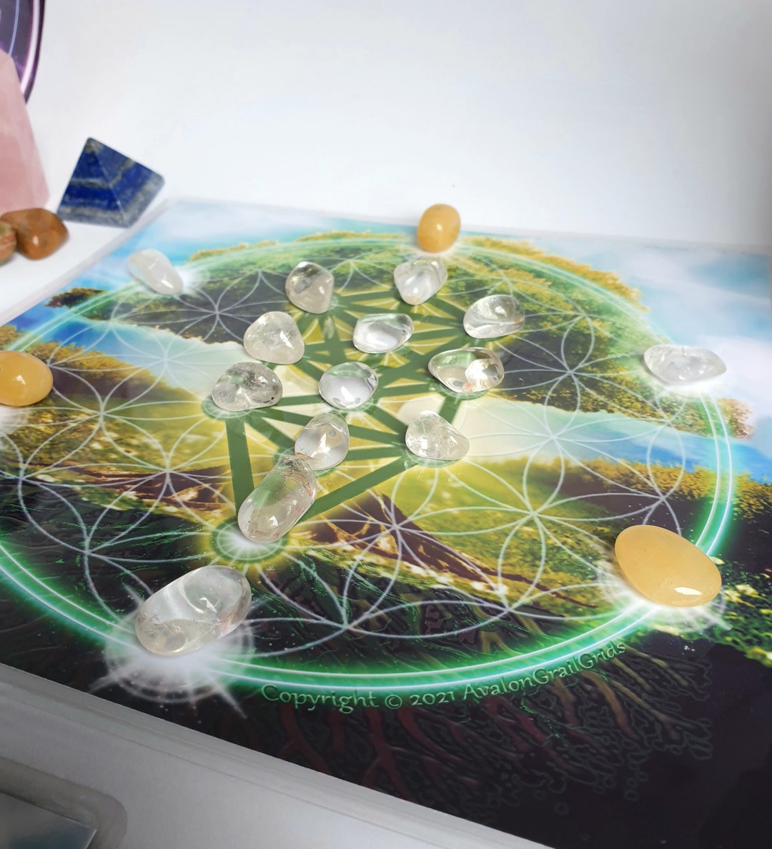 Tree of Life Crystal Grid/manifesting Crystal Grid/altar Charging ...