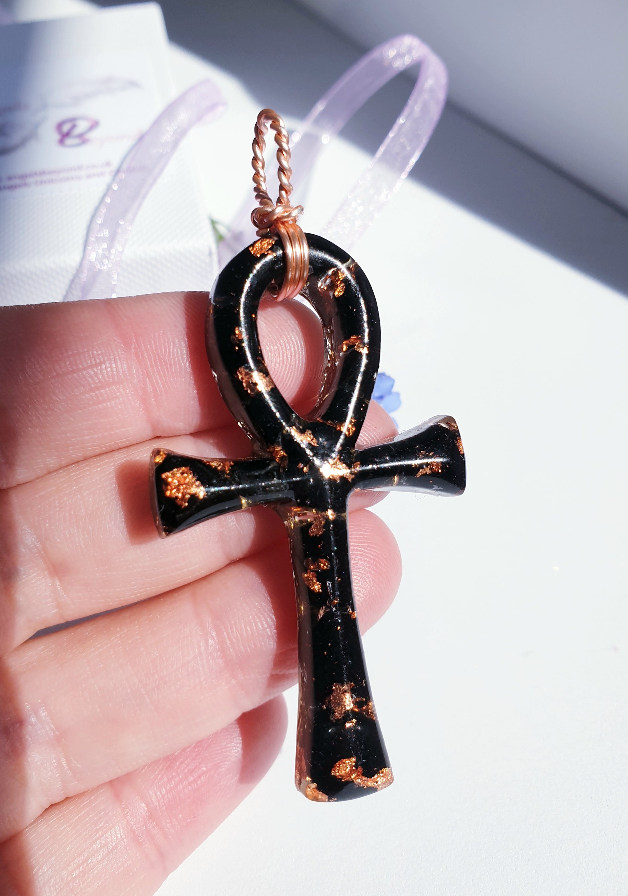Black Tourmaline Egyptian Ankh Orgone/ Ankh Pendant-black Tourmaline ...