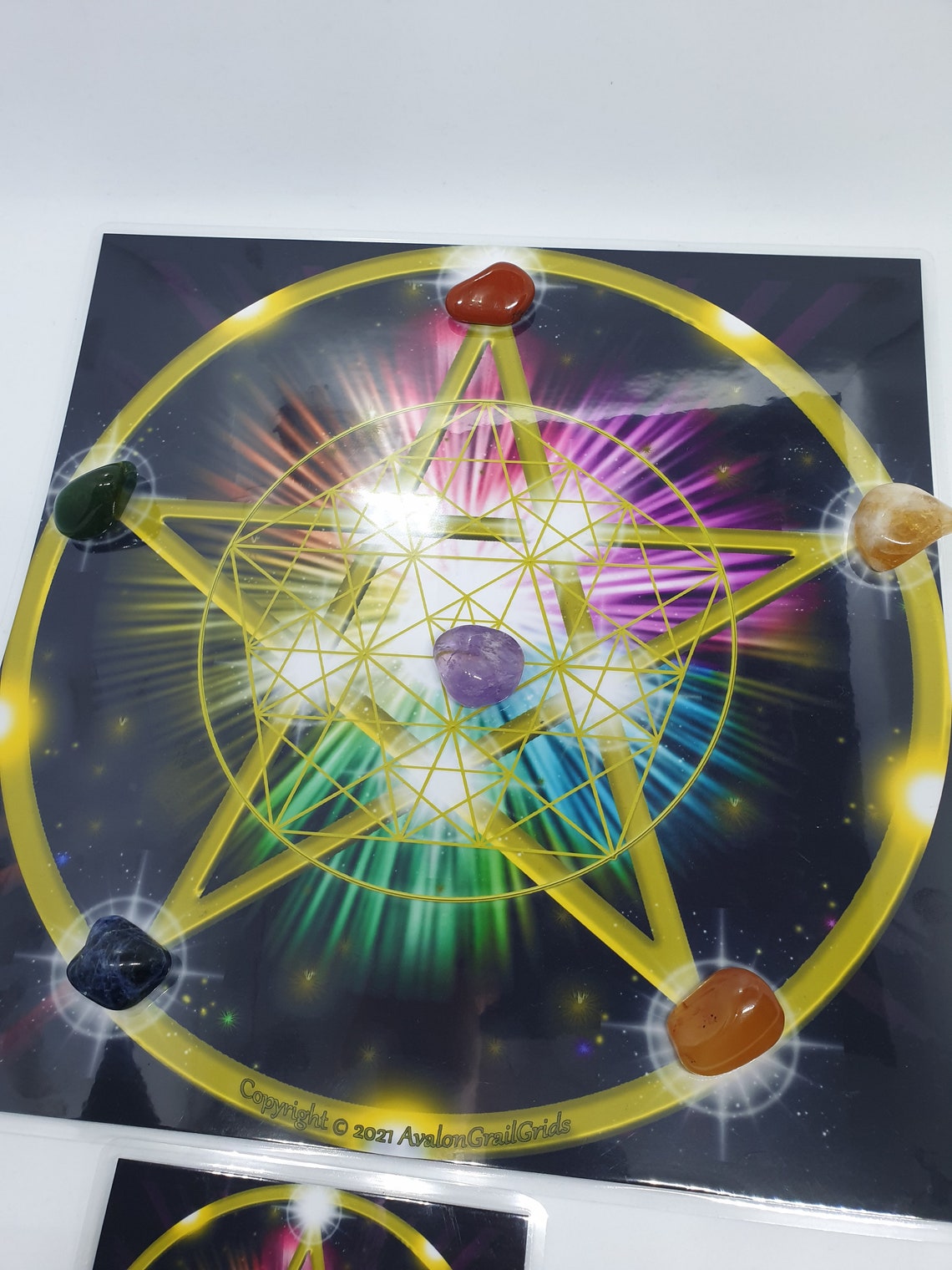 Pentagram Crystal Grid/wiccan Manifesting Crystal Grid/witch - Etsy