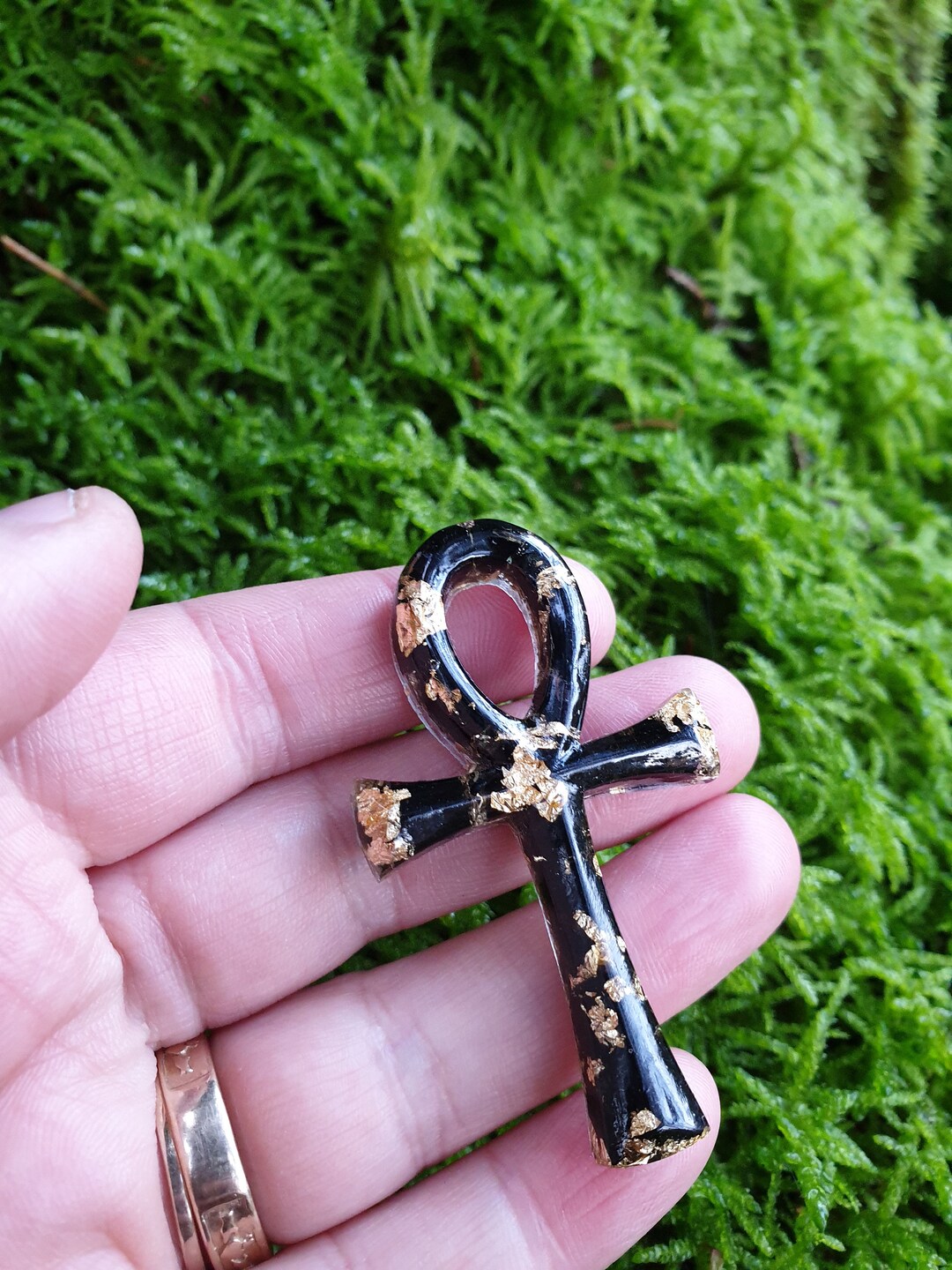 Black Tourmaline Egyptian Ankh Orgone/ Ankh Pendant-black Tourmaline ...