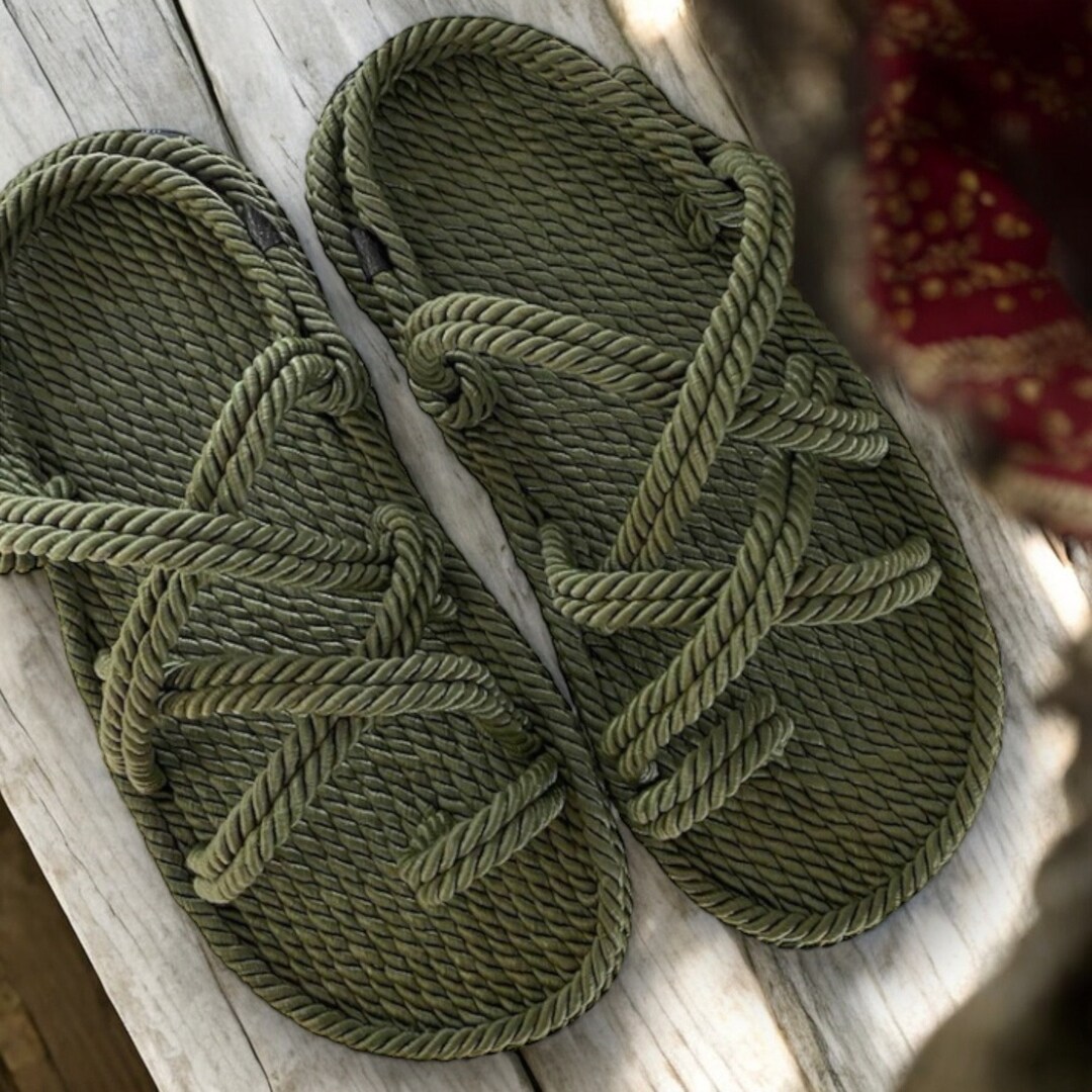 Handmade Vegan Men Rope Sandals - Lightweight, Washable & Water ...