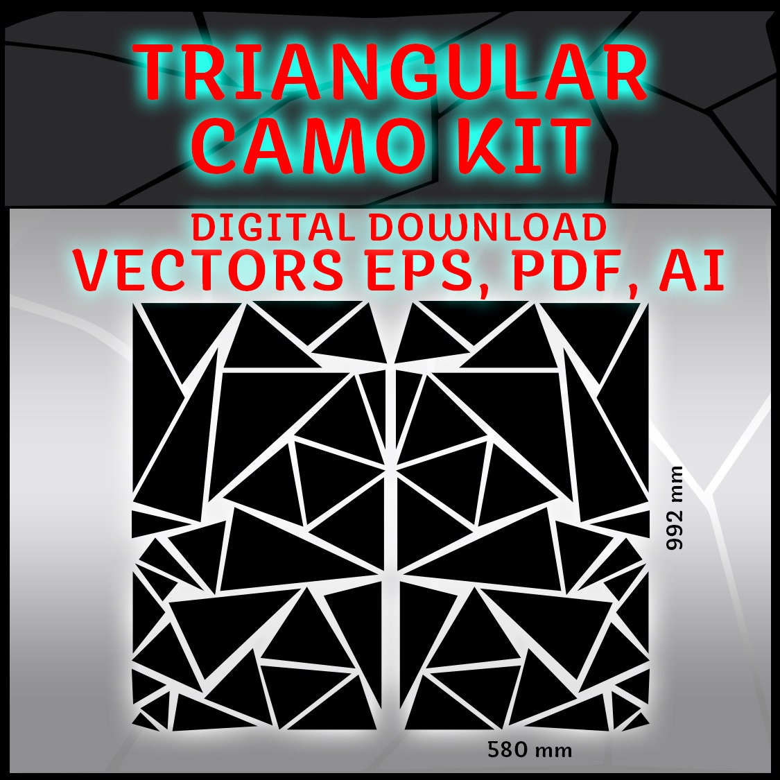 Vinyl Car Side Graphics Decal Universal Triangular Camo - Etsy