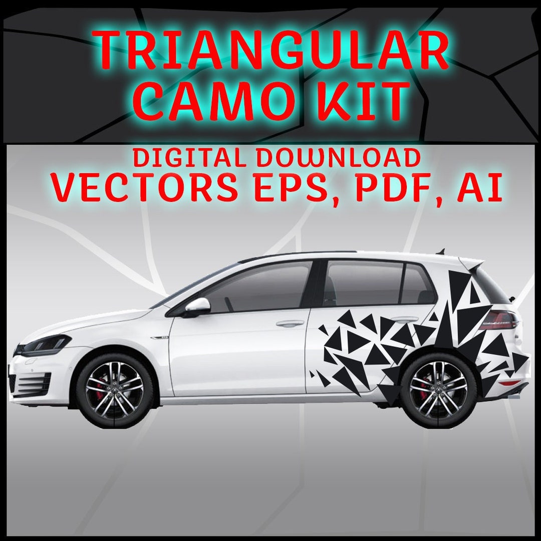 Vinyl Car Side Graphics Decal Universal Triangular Camo - Etsy