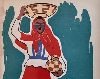 1947 CARLOS MÉRIDA LITHOGRAPH Mexico South America Carnaval Costume ...