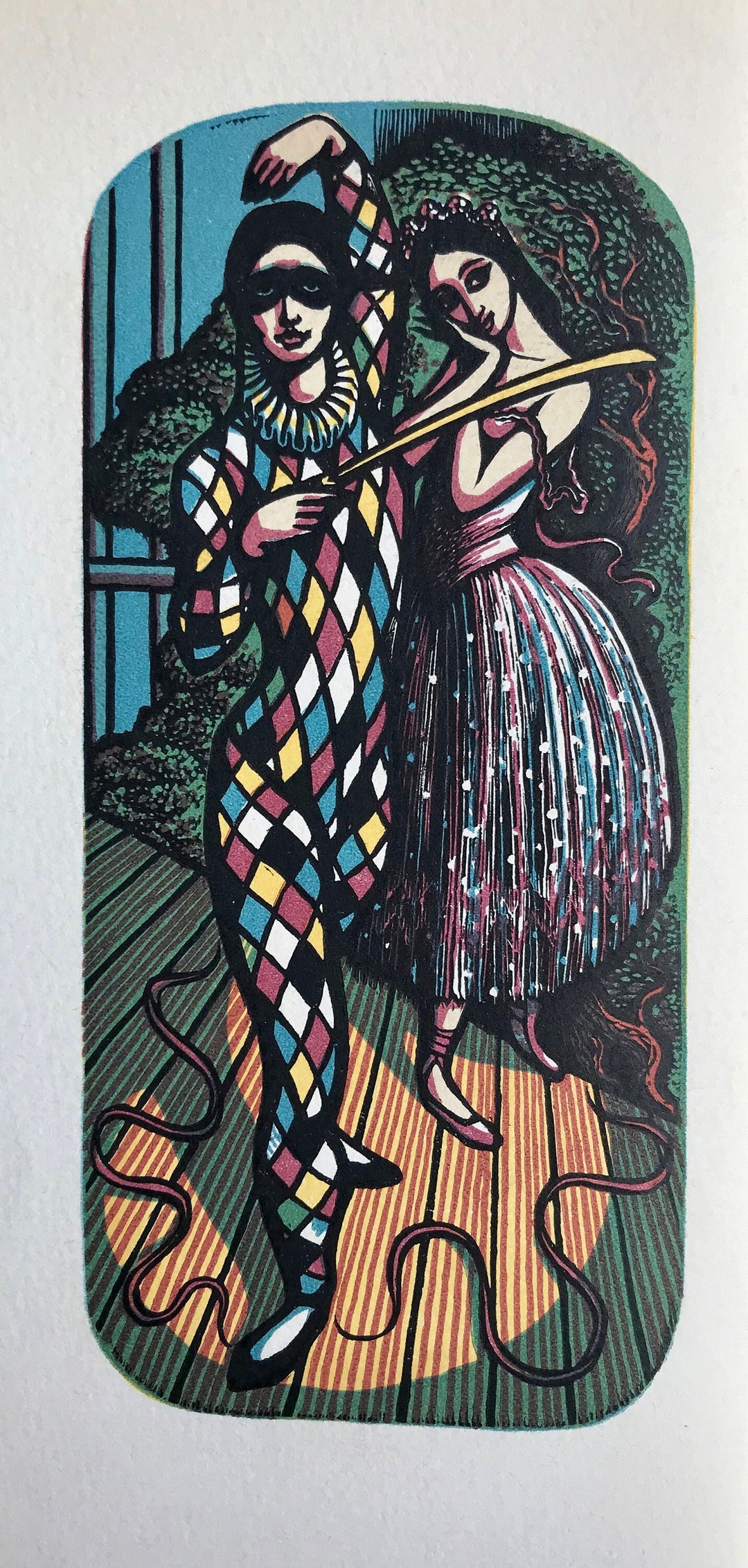 1960 JOHN PETTS Colour Engraving. Printed by Golden Cockerel Press on ...
