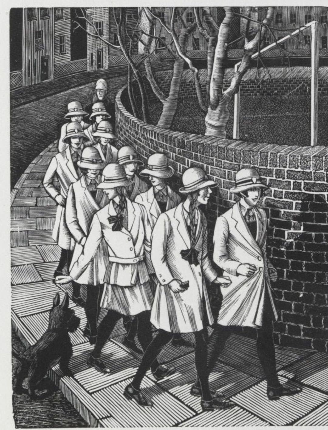 1951 TIRZAH GARWOOD Wood Engraving. 'the Crocodile'. Shenval Press ...