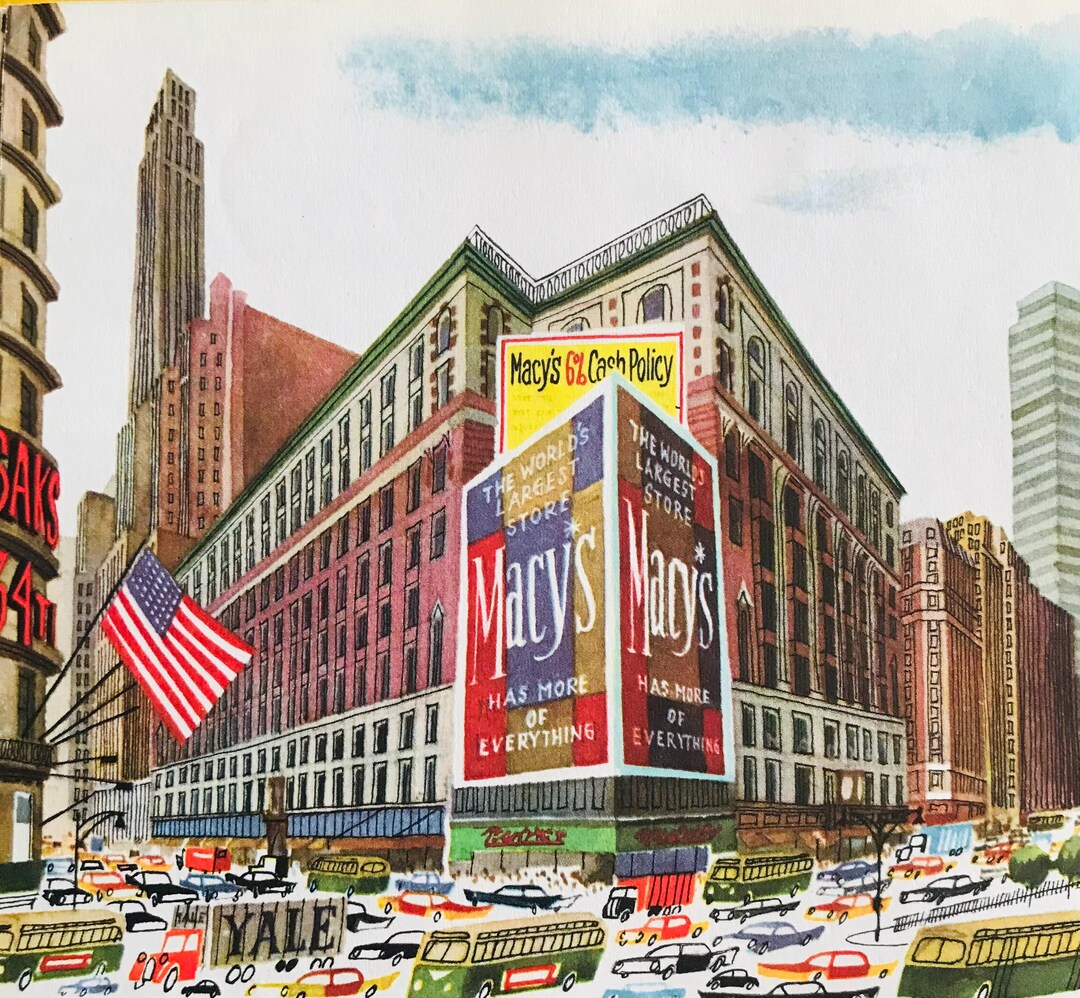 1960 MIROSLAV SASEK 'macy's, New York' From 'this is New York'. Sheet ...