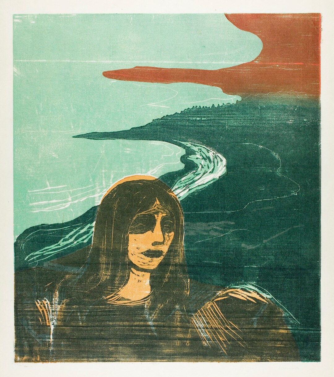 EDVARD MUNCH 'woman’s Head Against the Shore'. Original in the Art ...